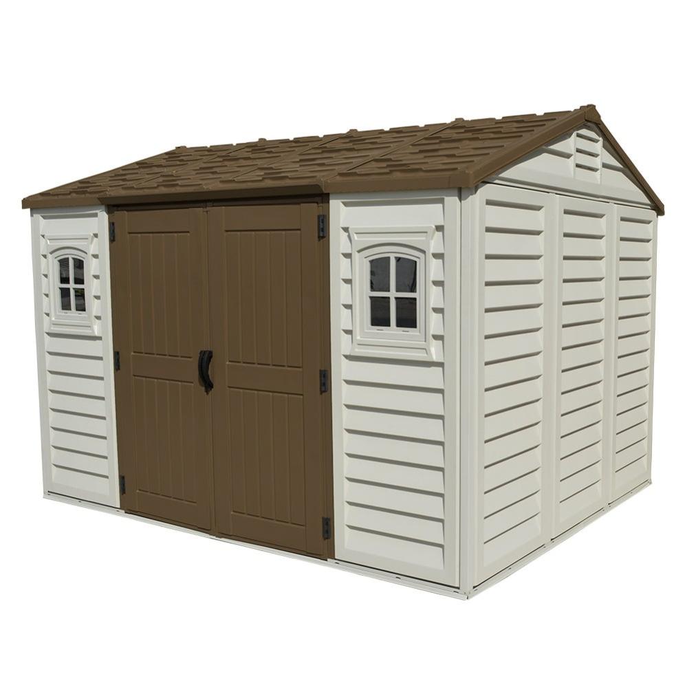 Casetta da giardino DURAMAX in pvc Apex, superficie totale 8.13 m² e ...