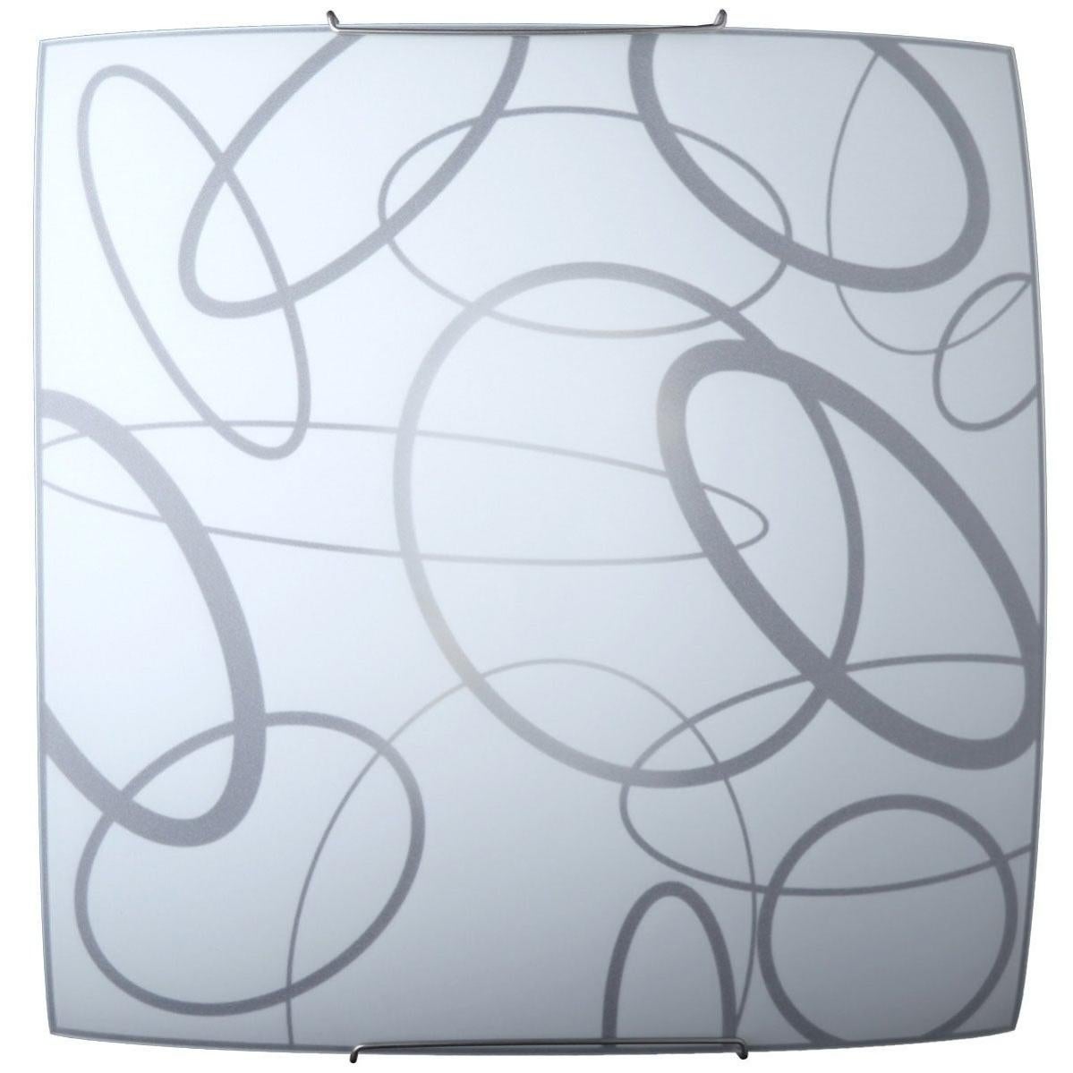 Plafoniera classico Sacha bianco, in metallo, 40x40 cm, 2 luci | Leroy ...