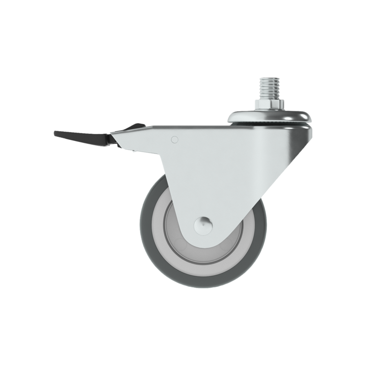 Ruota con freno STANDERS 11-2041-2111B in polipropilene grigio Ø 50 mm ...