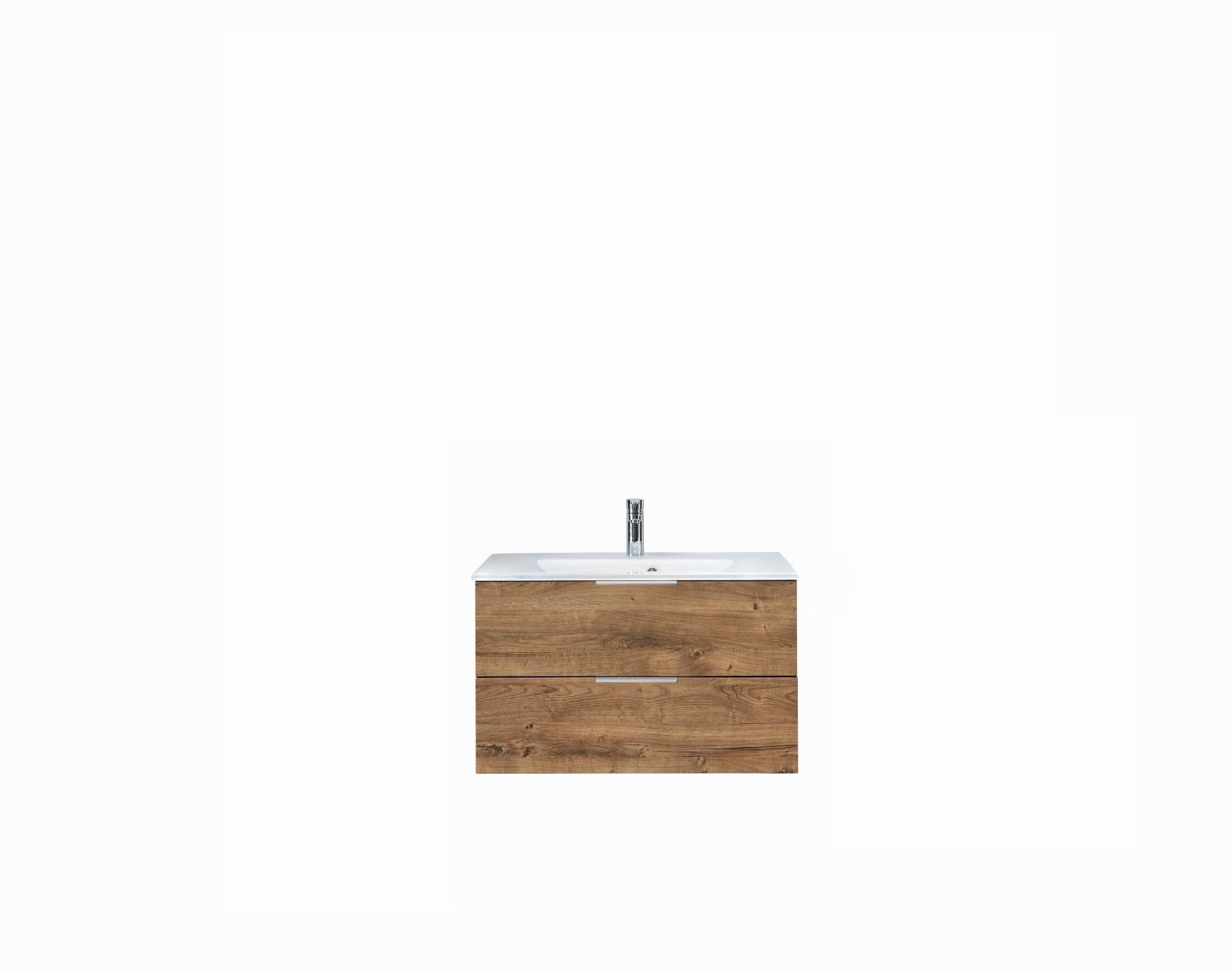 Mobile da bagno sotto lavabo L 80 x P 45 x H 48 cm rovere, lavabo non ...