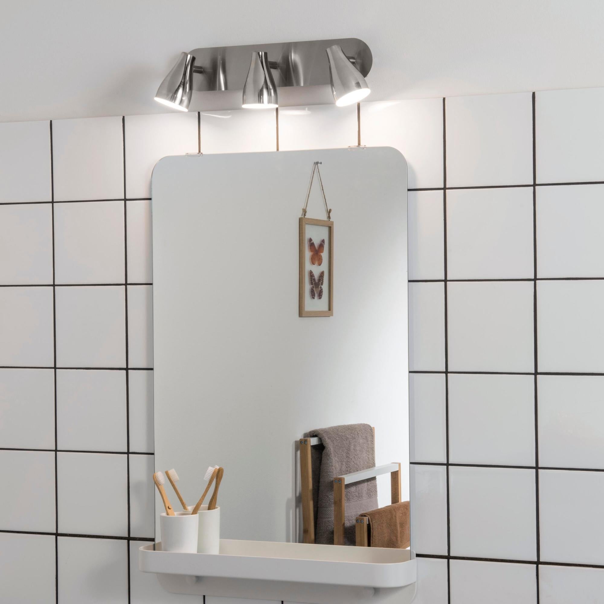 Faretto decorativo senza fonte luminosa 3 luci Bar cromo in plastica ...