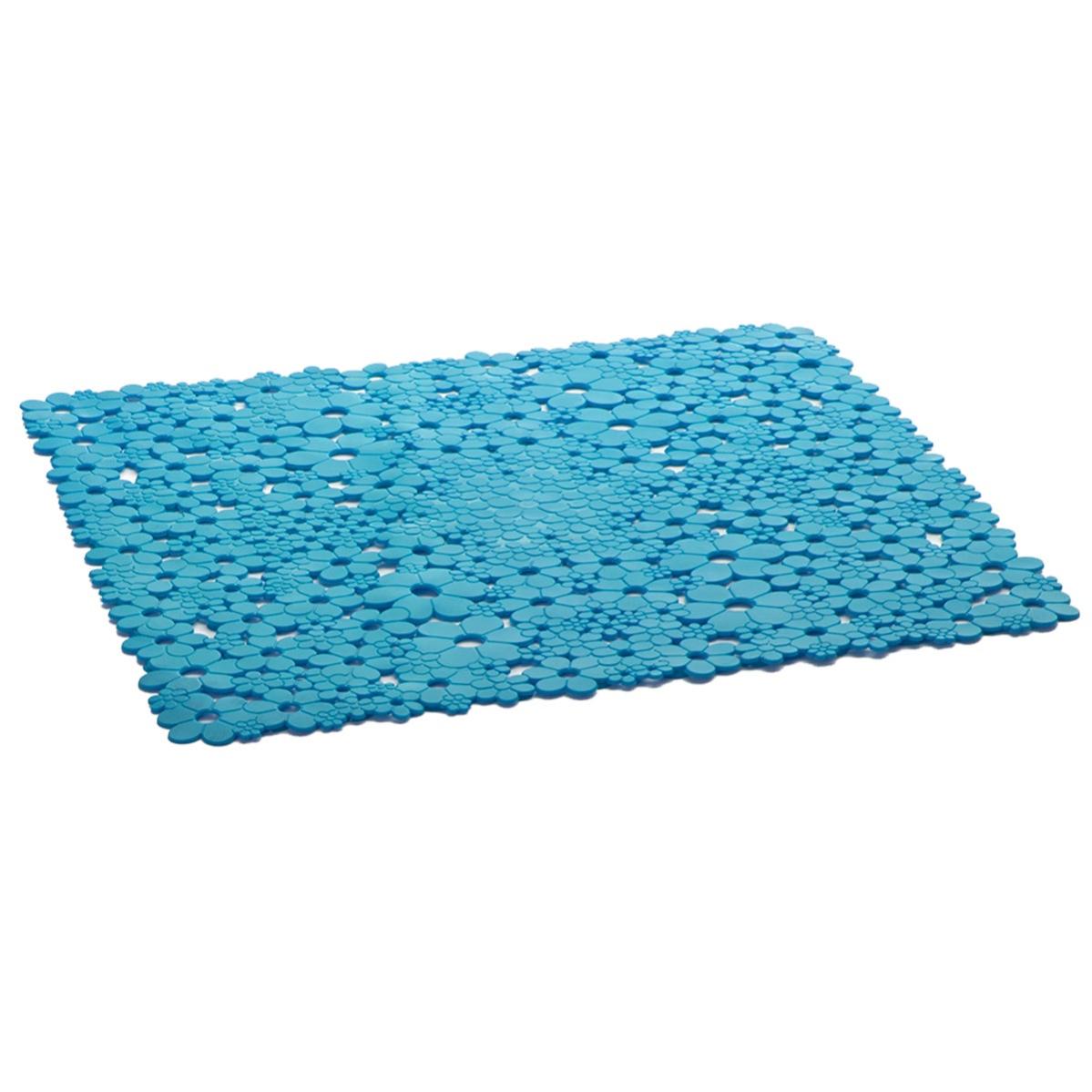 Tappeto antiscivolo rettangolare in pvc celeste 71 x 34 cm | Leroy Merlin