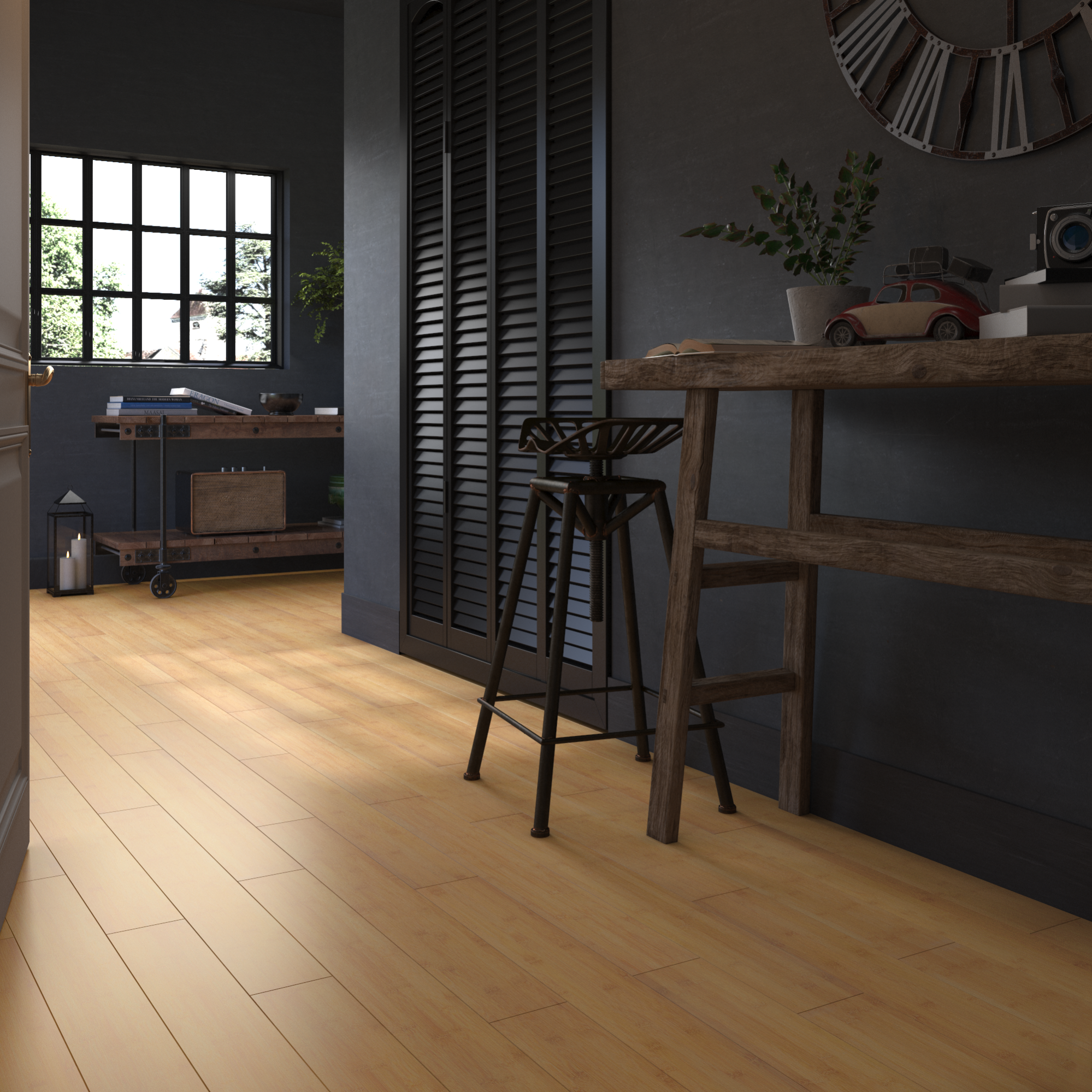 Parquet massello in bambù miele Family vetrificato sp. 15 mm Bali ...