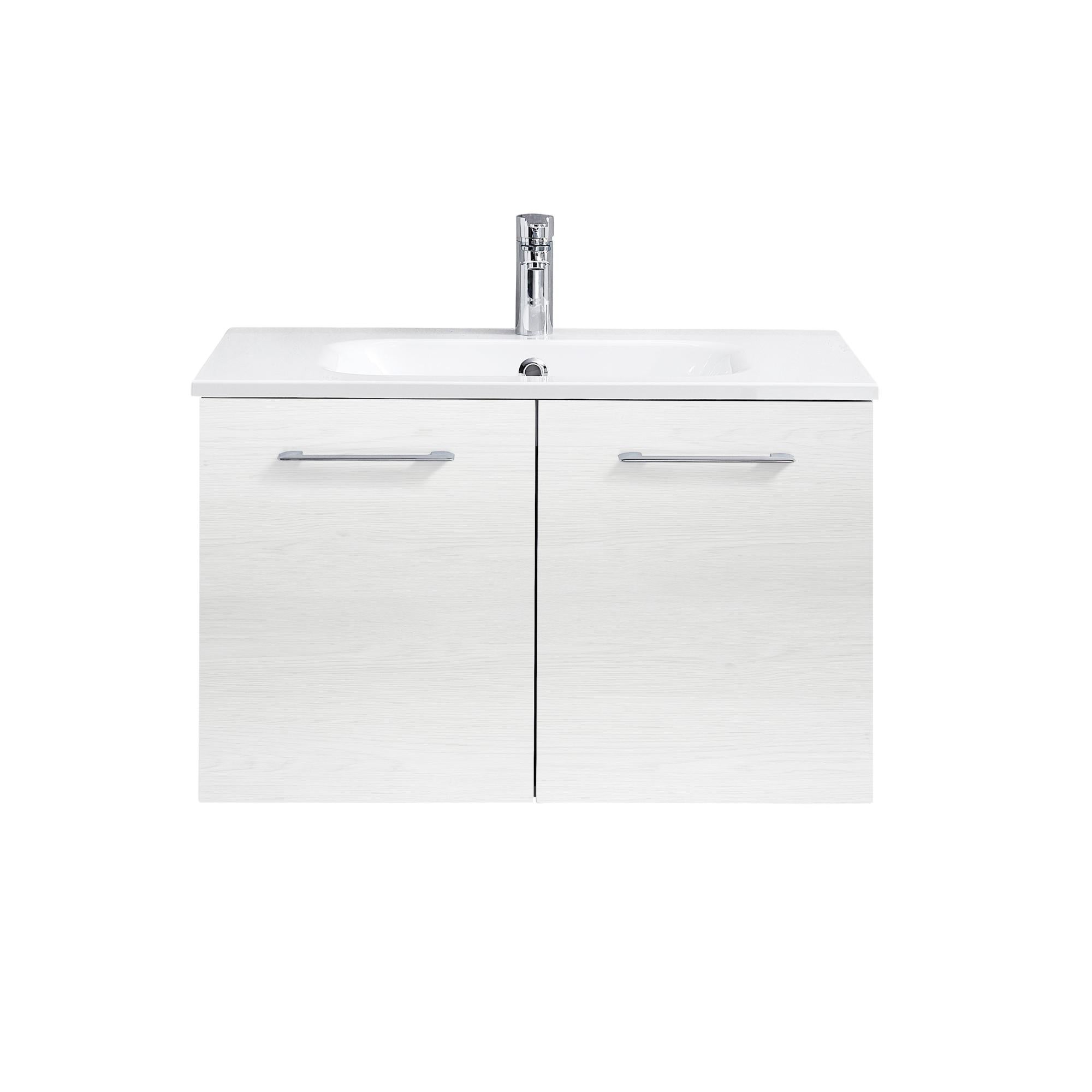Mobile sottolavabo e lavabo Madeo rovere bianco L 60 x P 48.5 H 48 cm ...