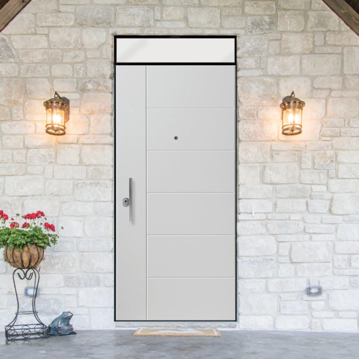 Porta blindata YALE Tiger bianco L 85 x H 210 cm destra | Leroy Merlin