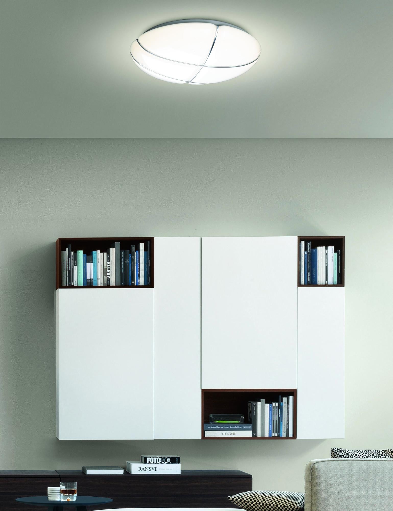 Plafoniera moderno LED Antea bianco luce naturale 1820 LM NOVECENTO ...