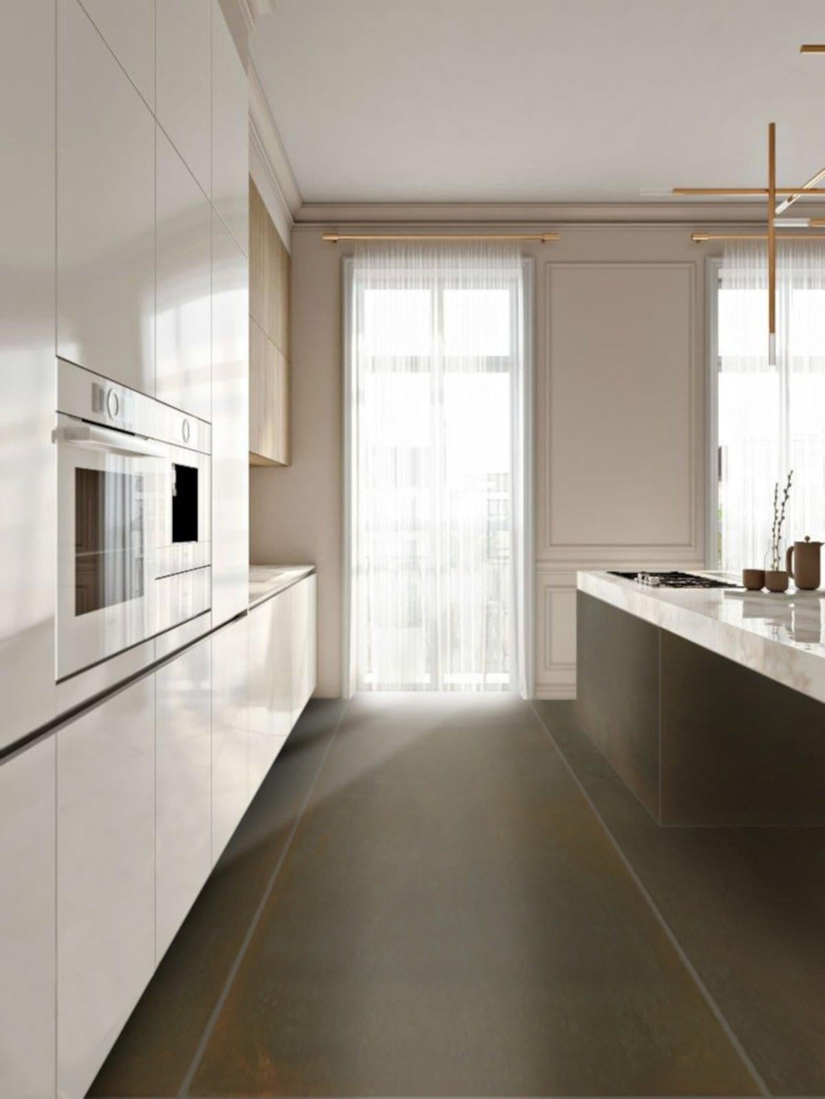 Gres porcellanato per interno 100x300 effetto metallo sp. 3.5 mm Lava ...