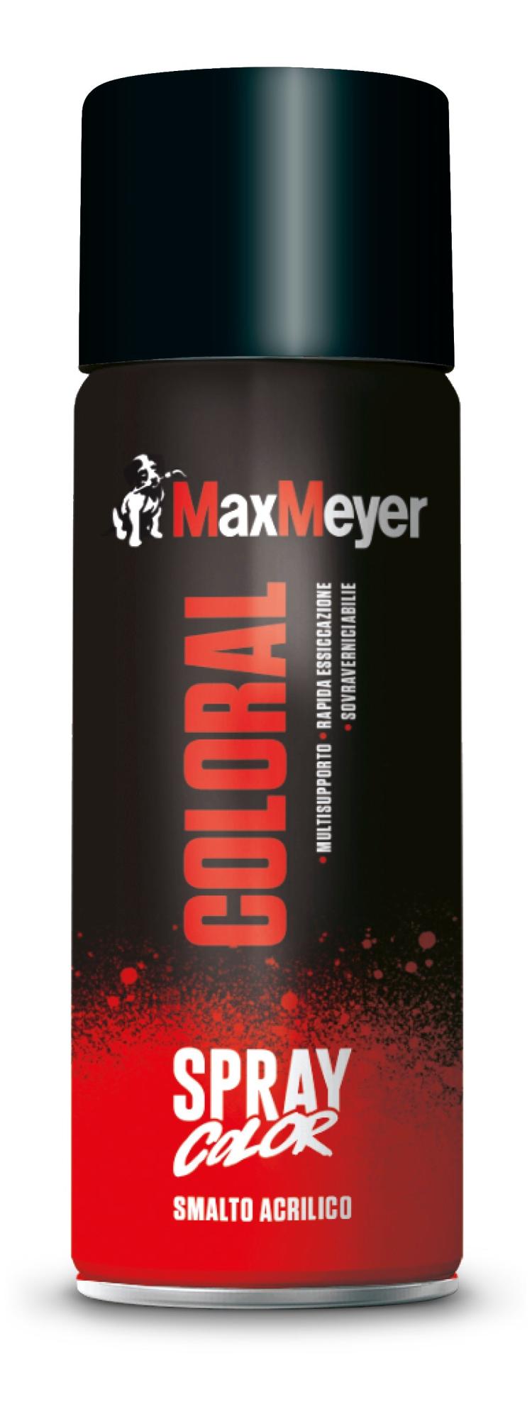 Smalto spray MAX MEYER base solvente ral 9005 nero opaco 0.4 L | Leroy ...