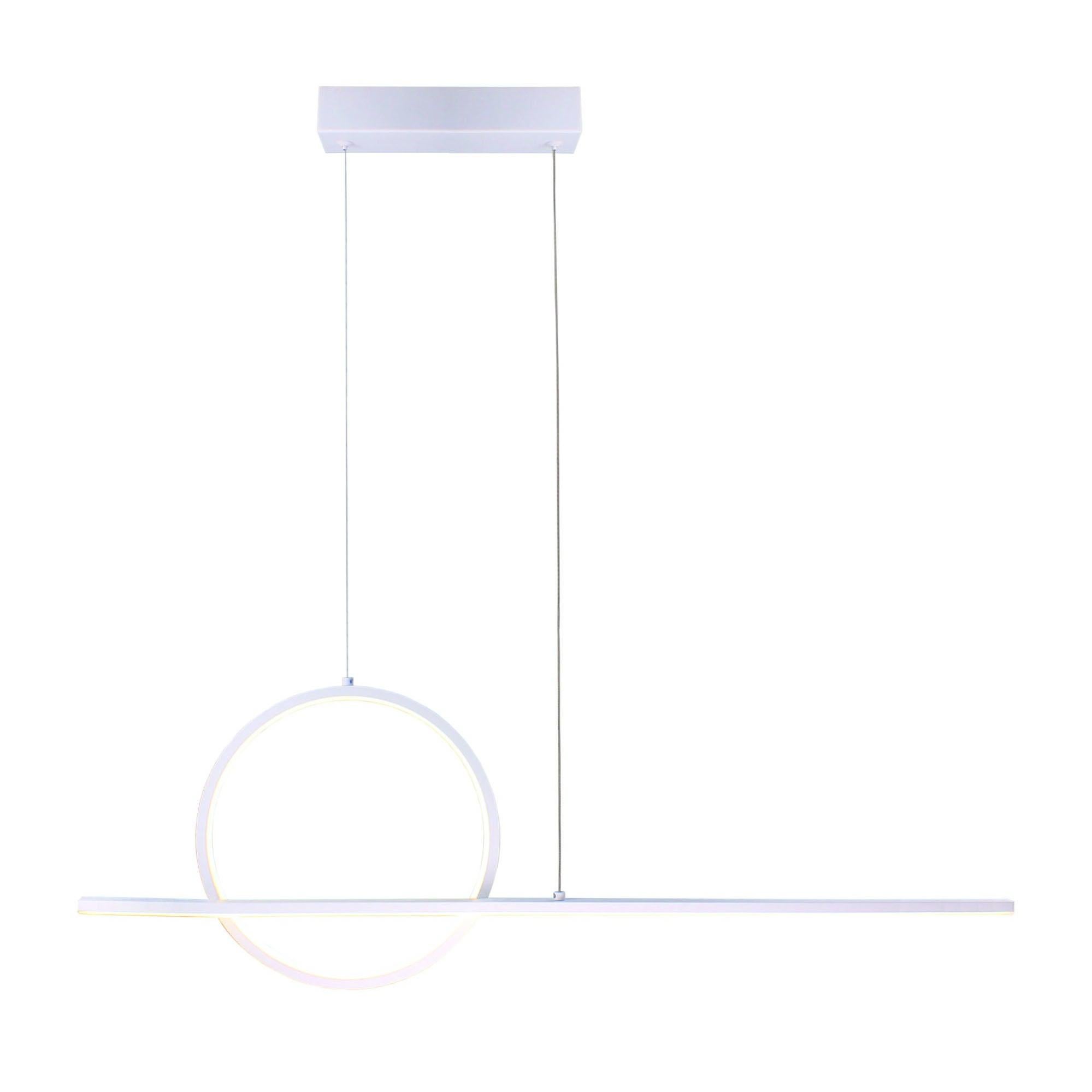 Lampadario Moderno Sharon LED bianco, in alluminio, L. 4 cm, 2 luci ...