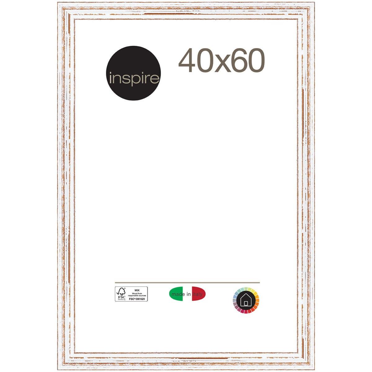 Cornice INSPIRE Aspen bianco opaco per foto da 40x60 cm | Leroy Merlin