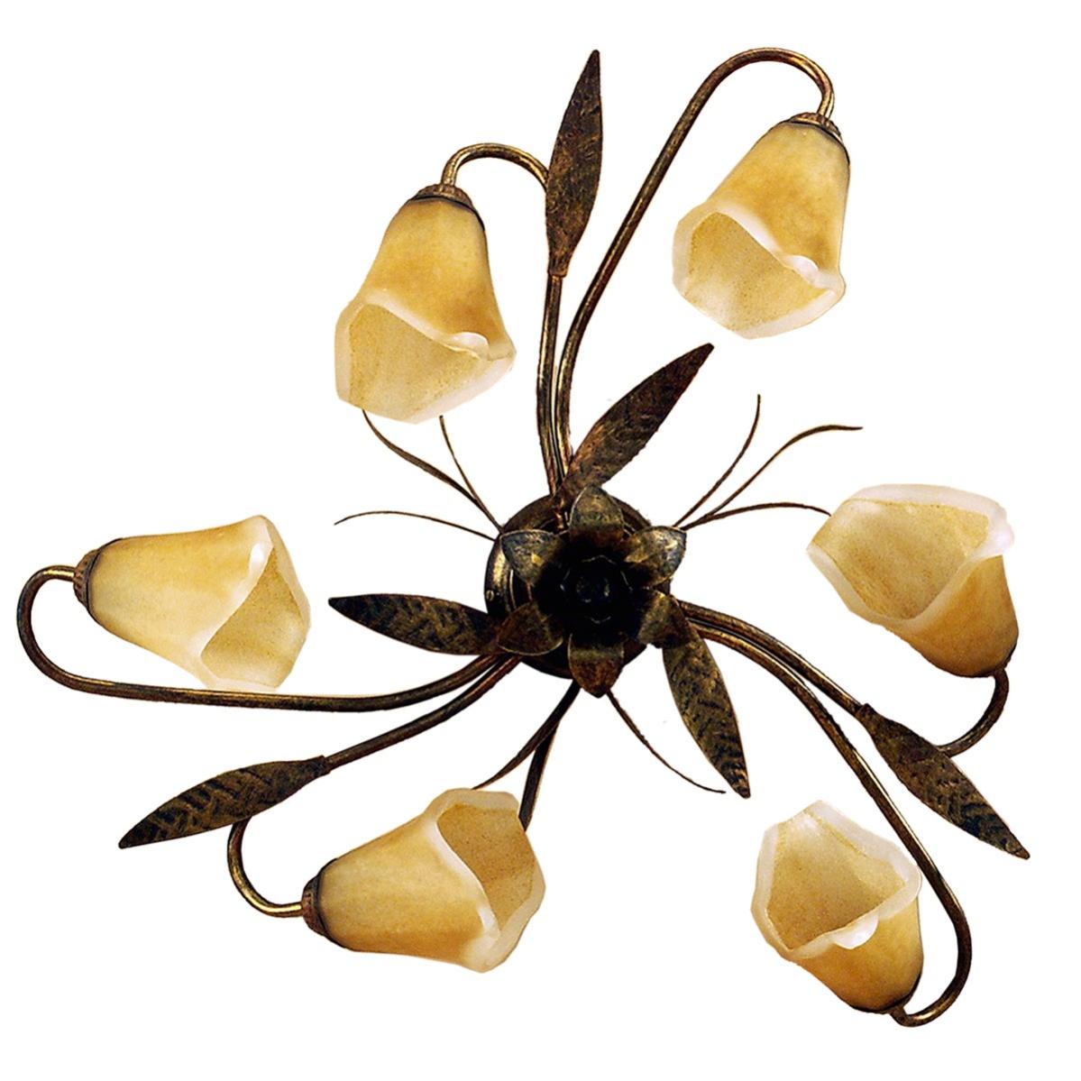 Plafoniera rustico Alga bronzo, in metallo, 6 luci | Leroy Merlin