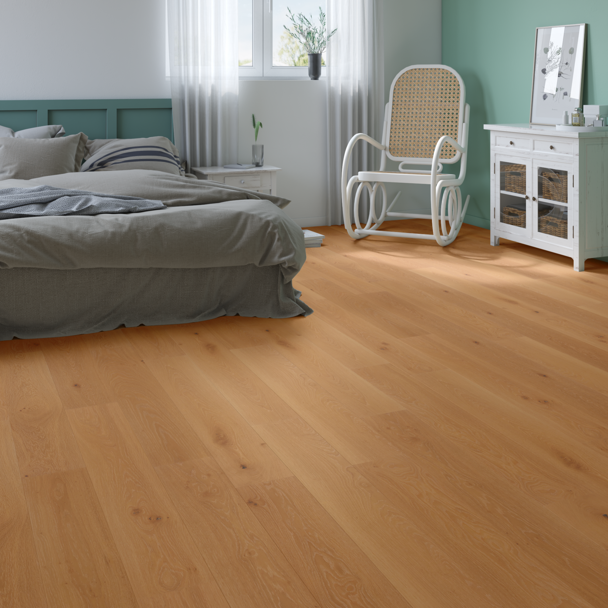 Parquet legno rovere marrone Elegance vetrificato sp. 14 mm. Intenso XL ...
