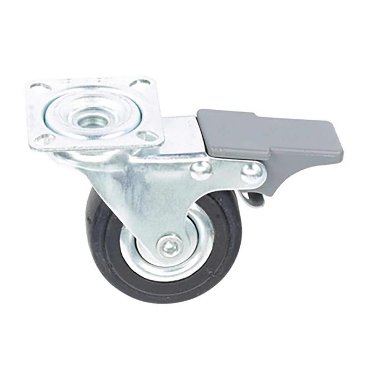 Ruota con freno in gomma nero Ø 60 mm | Leroy Merlin