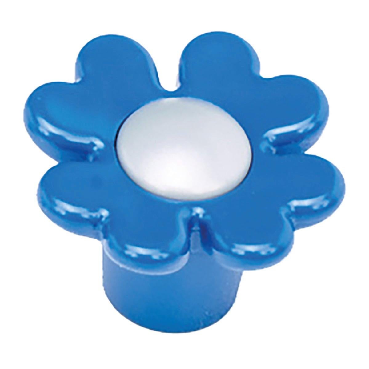 Pomolo per mobile margherita in plastica blu verniciato Ø 32 mm | Leroy ...