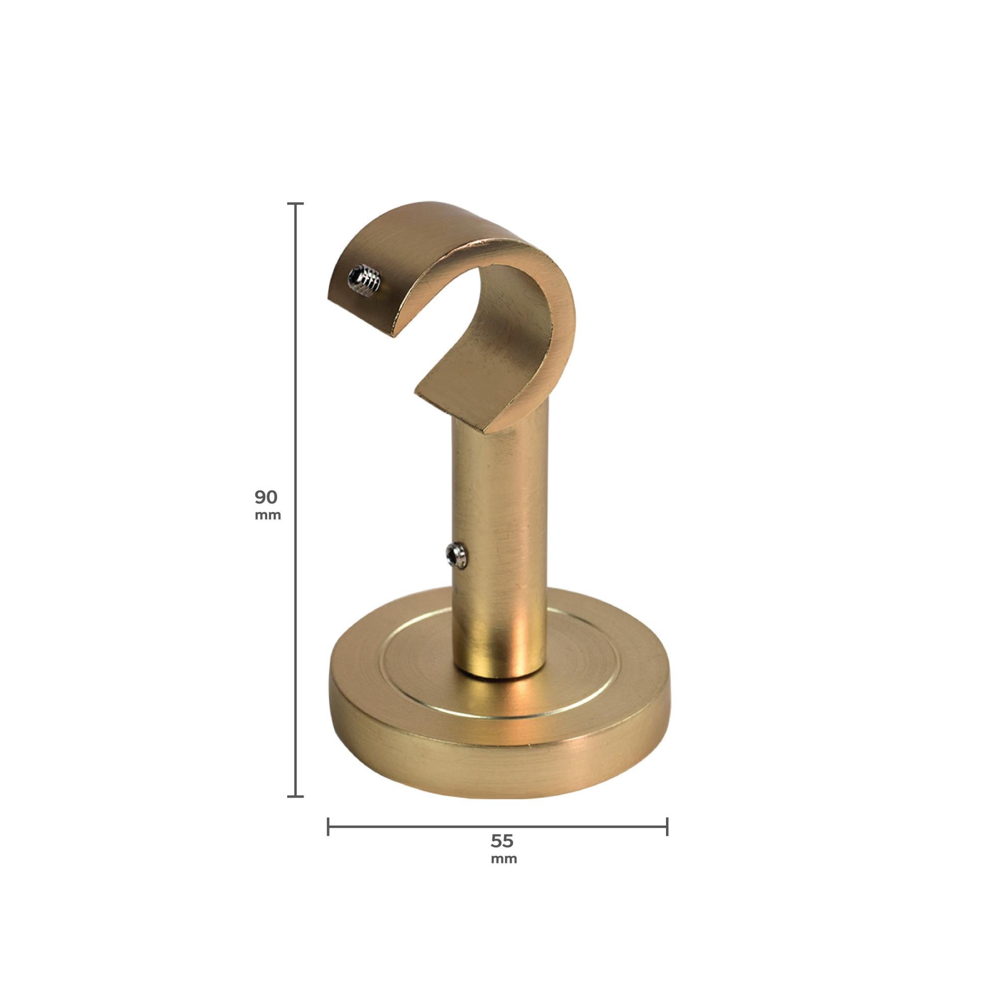 Supporto singolo aperto Ø20mm Manhattan in alluminio oro satinato 9cm ...