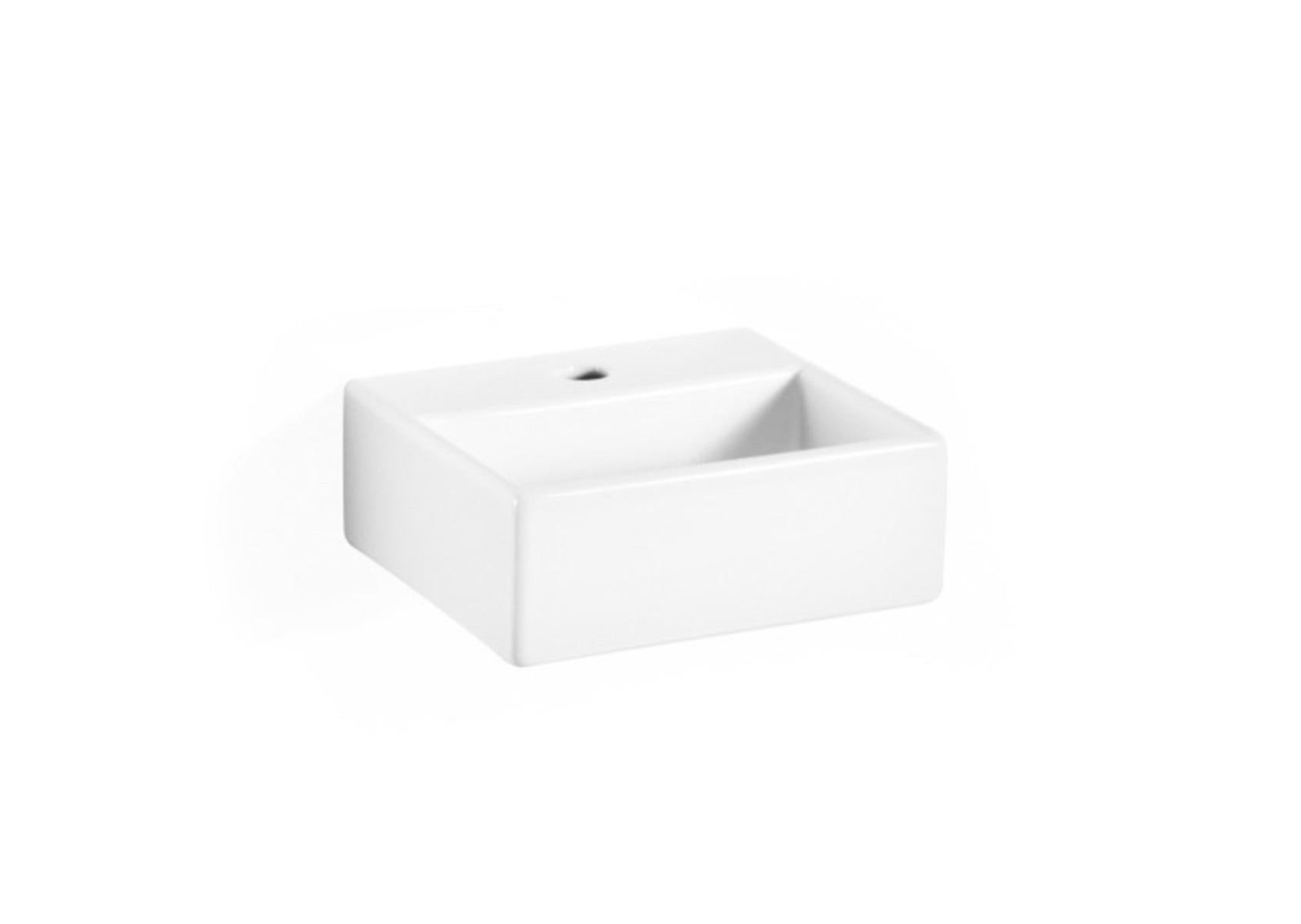 Lavabo da appoggio Quarelo d'appoggio rettangolare in ceramica bianco ...