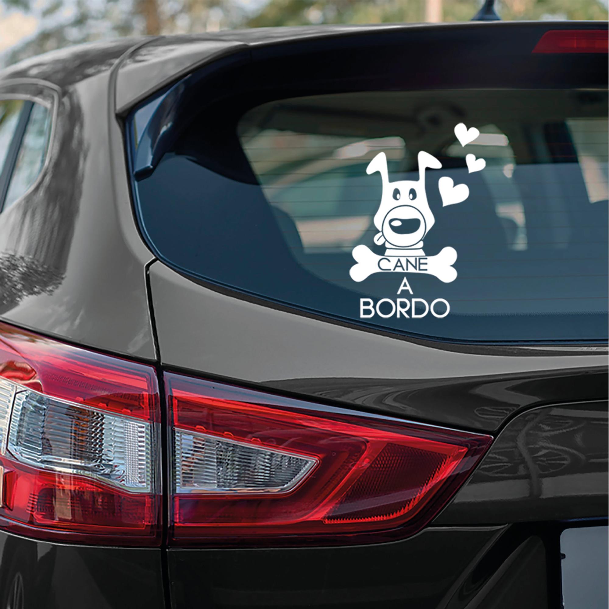 Sticker Cane a bordo 14.5x12.5 cm bianco | Leroy Merlin