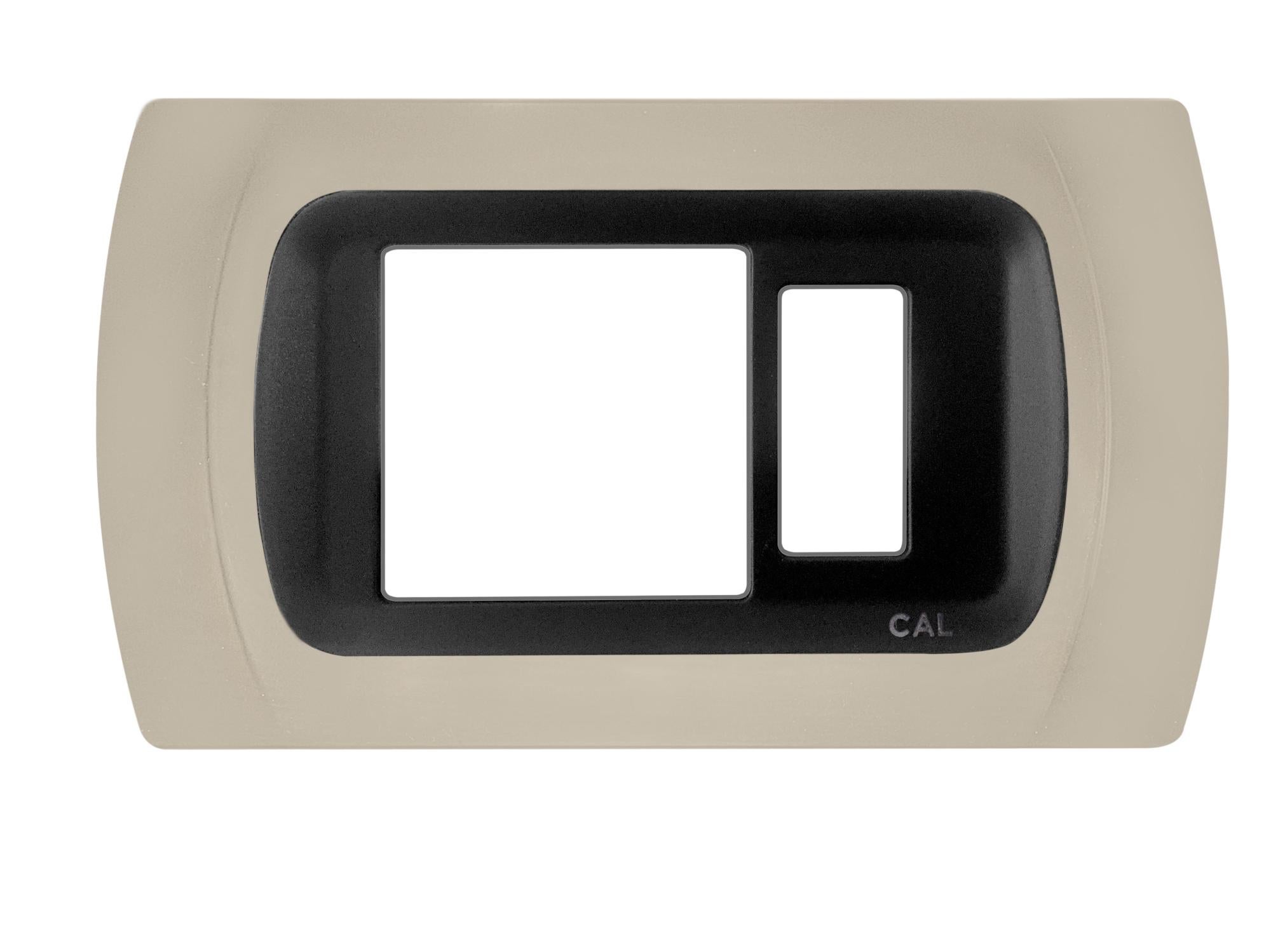 Placca CAL Magic 2 moduli tortora | Leroy Merlin