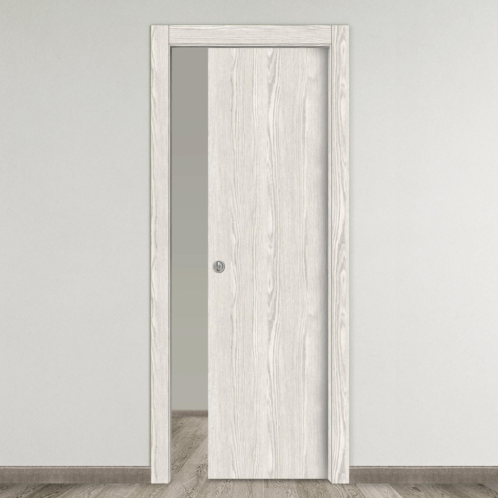 Porta scorrevole Ontario frassino L 80 x H 210 cm reversibile | Leroy ...