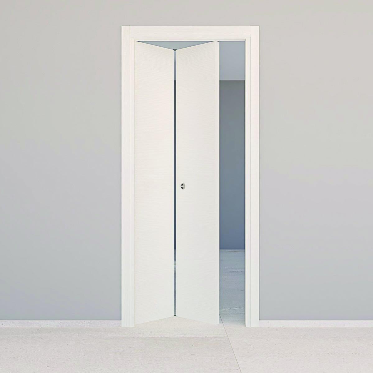 Porta pieghevole a libro simmetrica Tracks bianco L 70 x H 210 cm ...