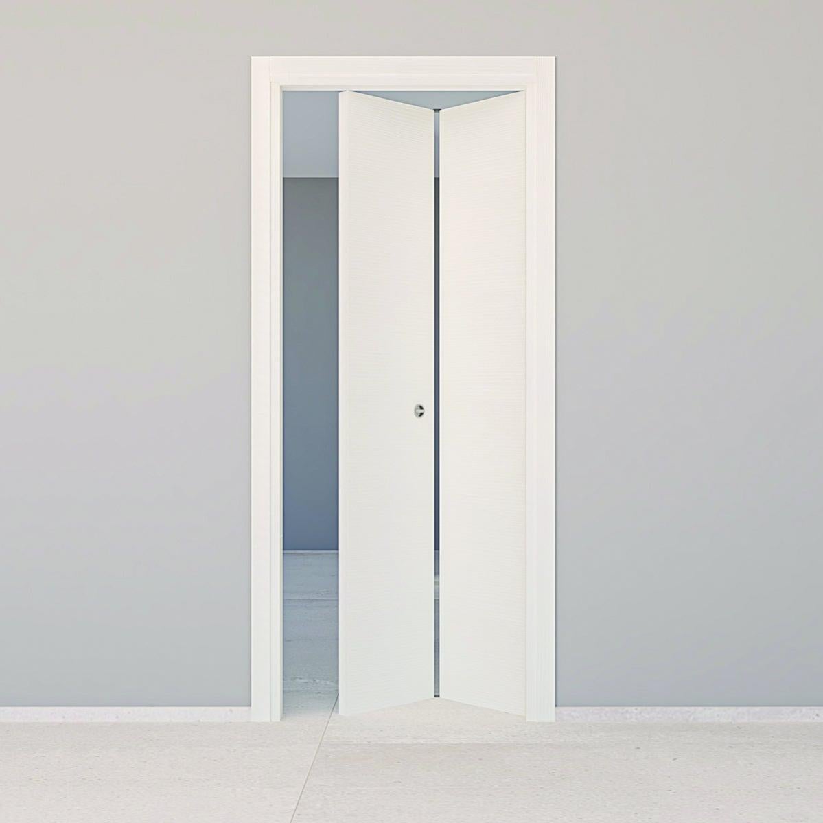 Porta pieghevole a libro simmetrica Tracks bianco matrix L 80 x H 210 ...