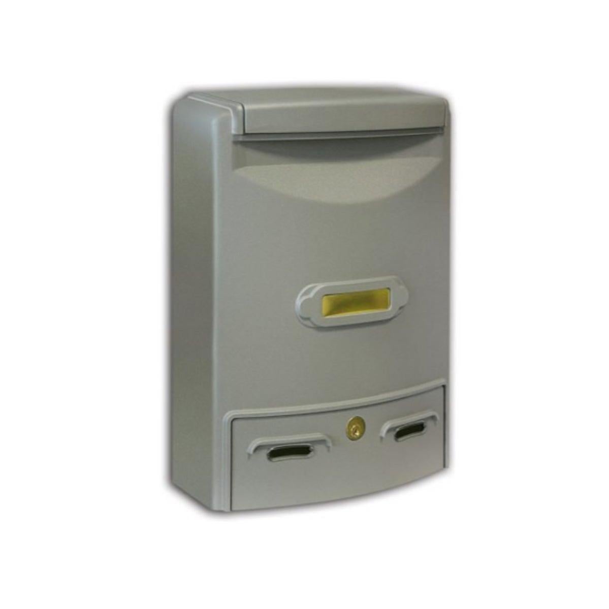 Cassetta postale ALUBOX Europa formato rivista in alluminio grigio ...