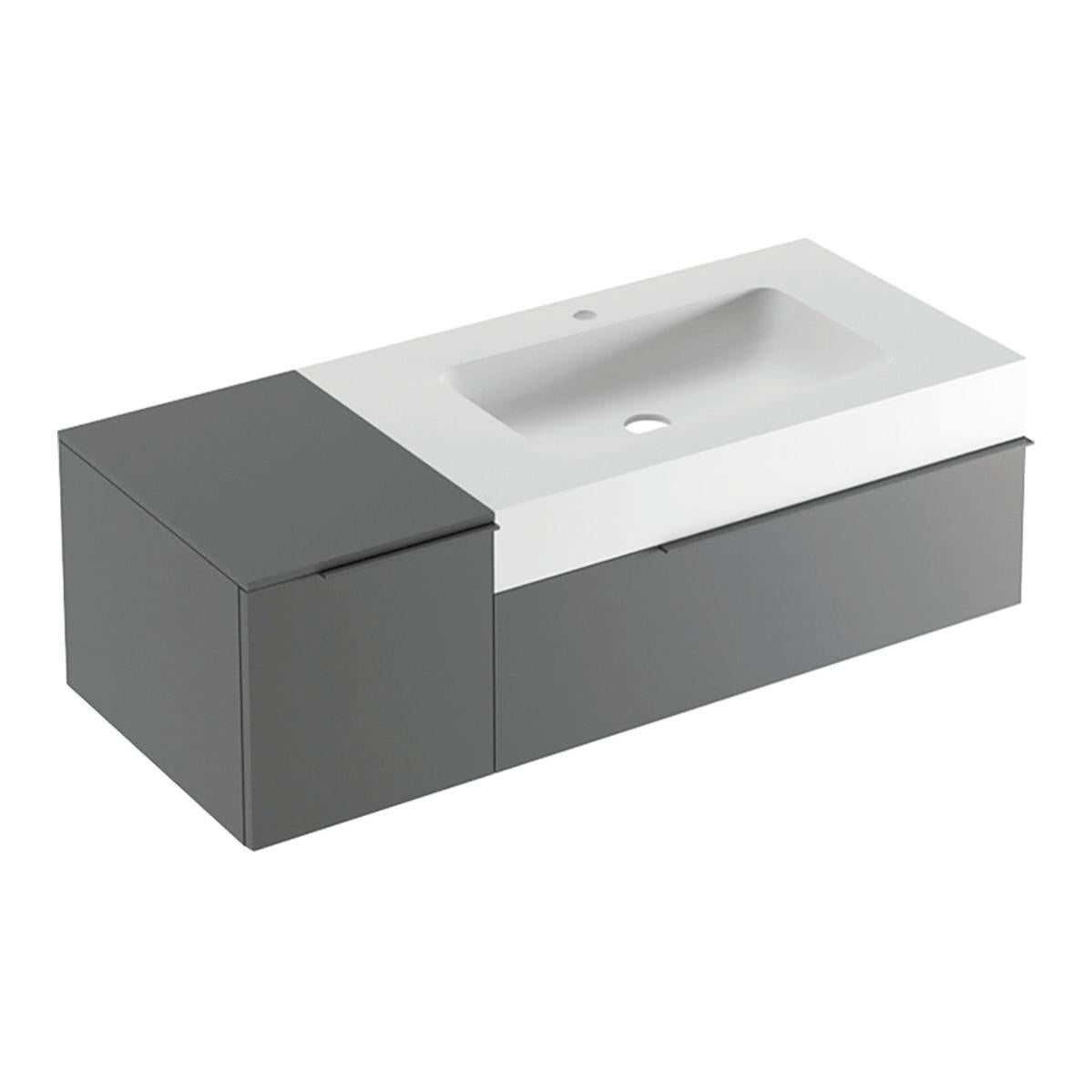 Mobile bagno Ginevra grigio basalto L 120 x P 51 H 36 cm | Leroy Merlin