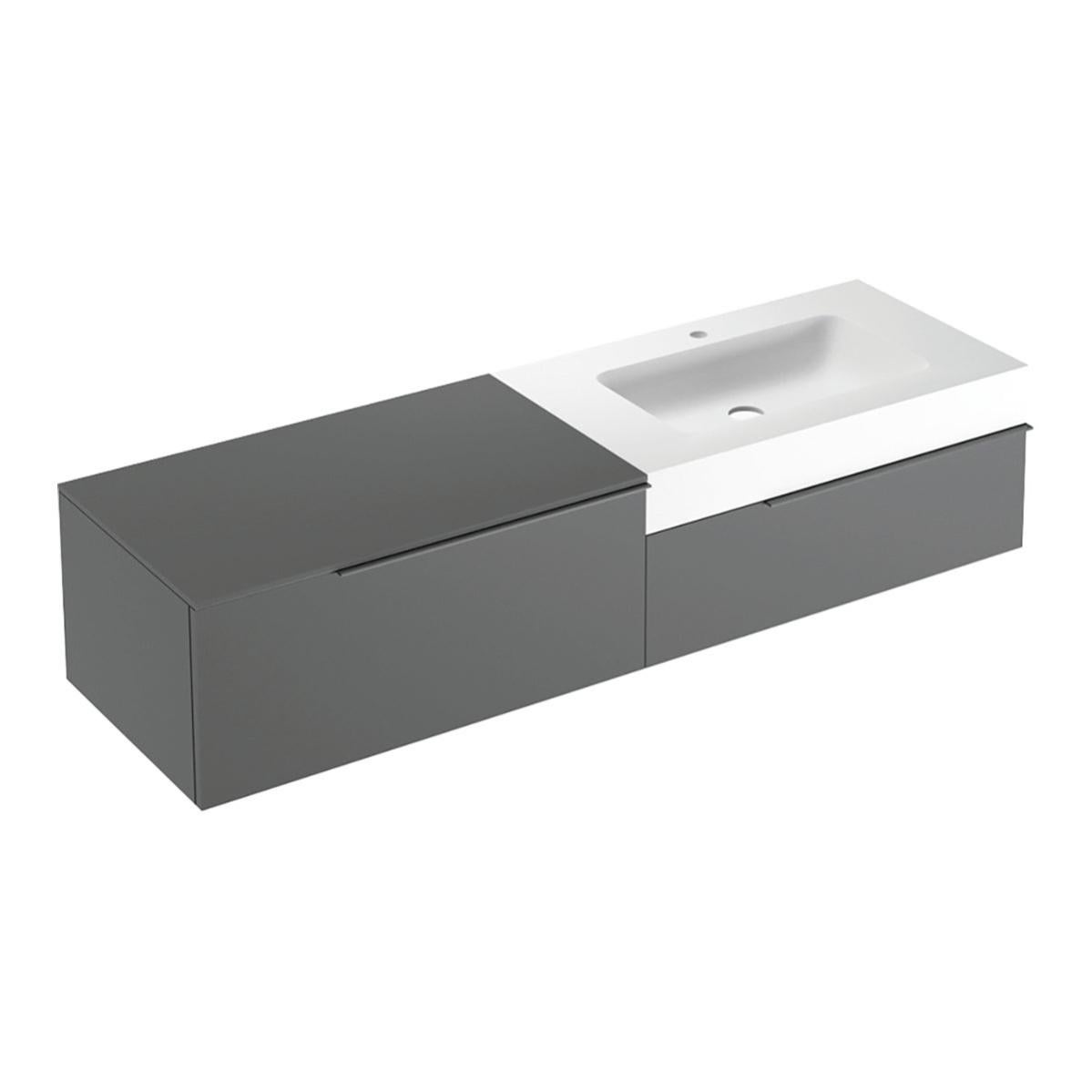 Mobile bagno Ginevra grigio basalto L 85 x P 54 H 59 cm | Leroy Merlin