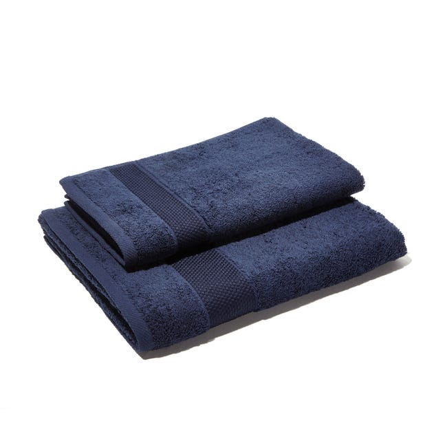 Asciugamano cotone 100% blu 55 x 100 cm, made in Italy | Leroy Merlin Asciugamano cotone 100% blu 55 x 100 cm, made in Italy | Leroy Merlin