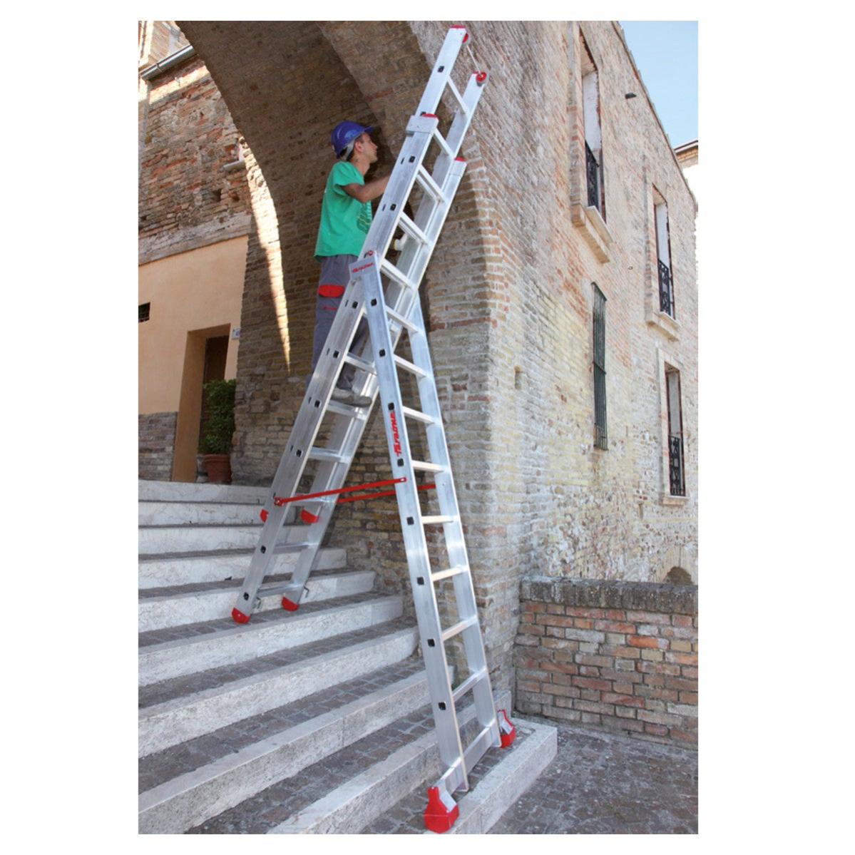 Scala a sfilo FARAONE in alluminio 7+8+8 gradini per lavori fino a 4.2 ...