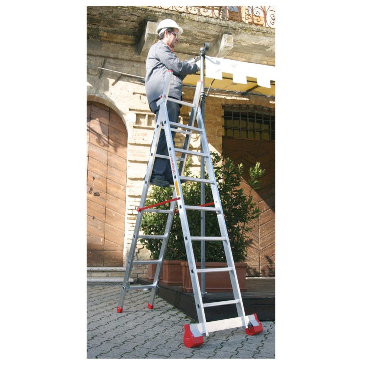 Scala a sfilo FARAONE in alluminio 11+12 gradini per lavori fino a 4.4 ...