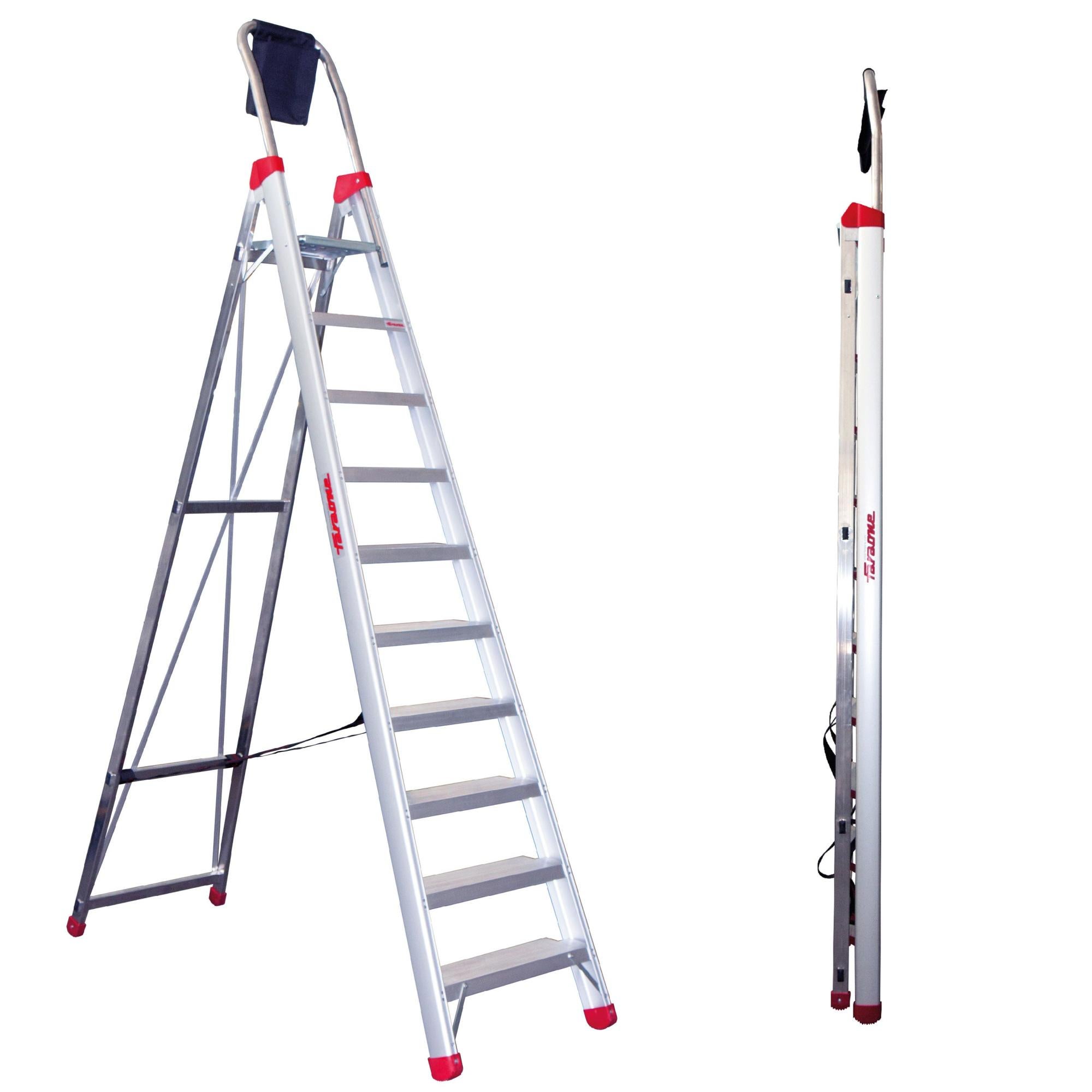 Scala FARAONE Domus in alluminio 10 gradini per lavori fino a 3.99 m ...