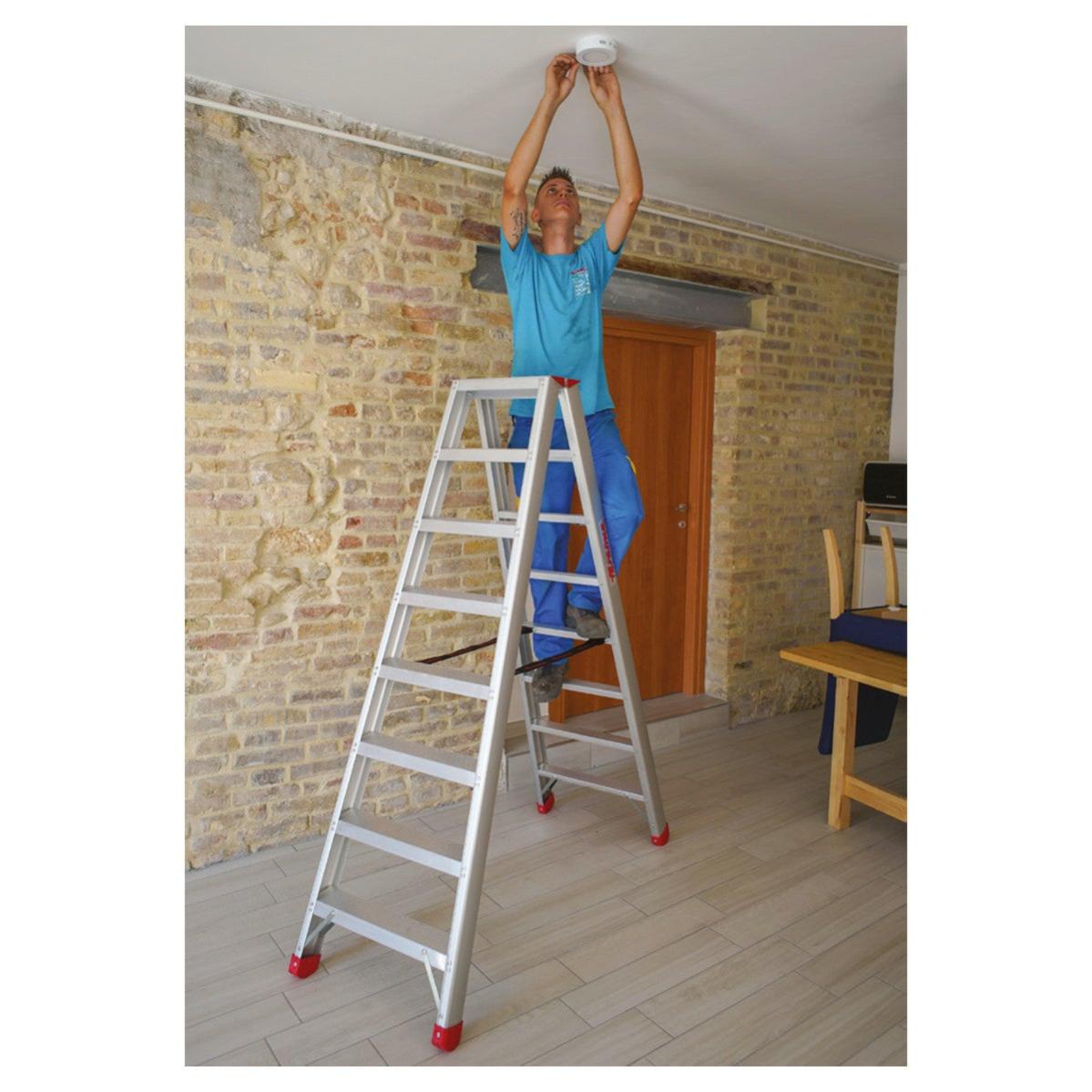 Scala FARAONE Doppia salita in alluminio 12+12 gradini per lavori fino ...