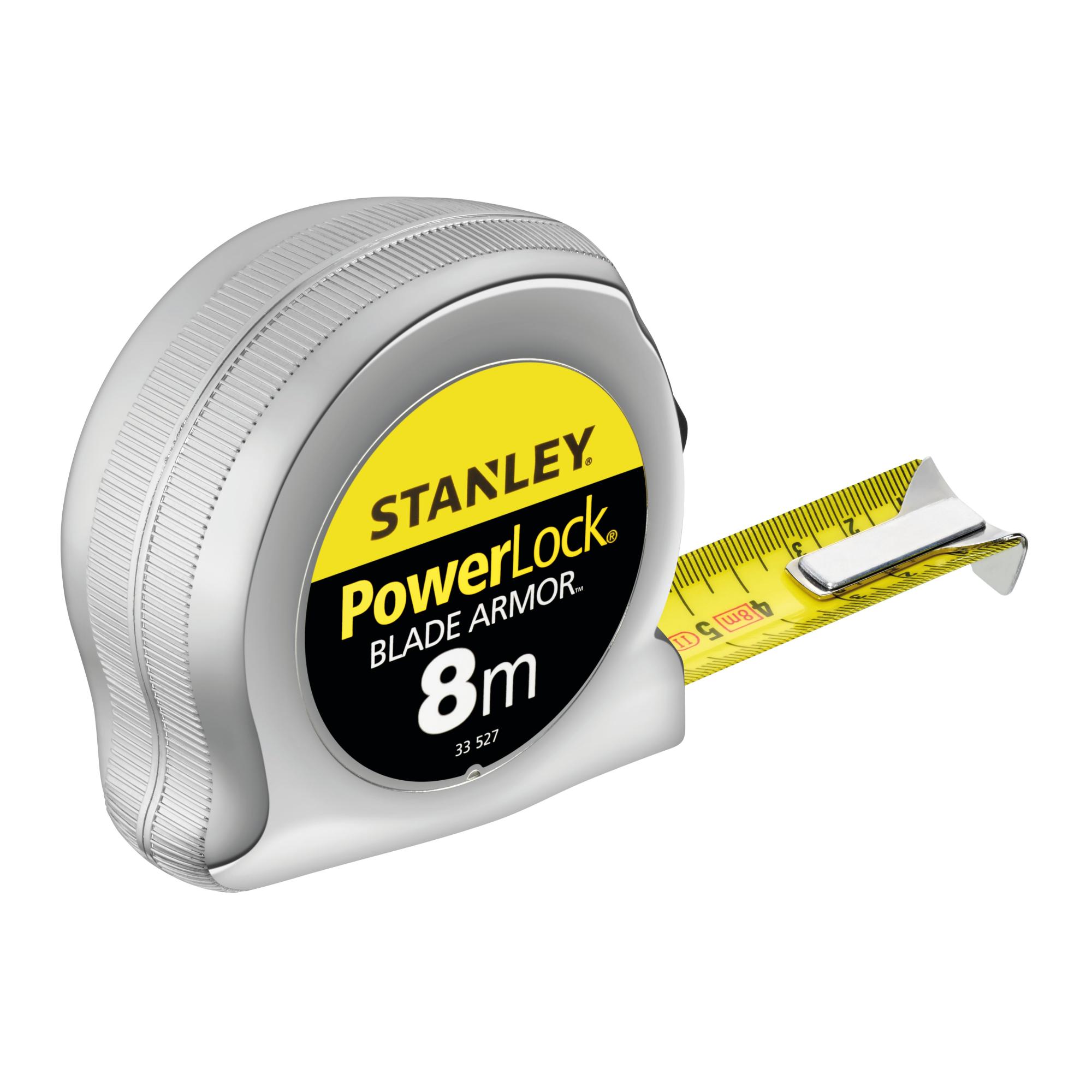 Flessometro pieghevole STANLEY Powerlock Blade Armor acciaio 8 m x 25 mm | Leroy Merlin