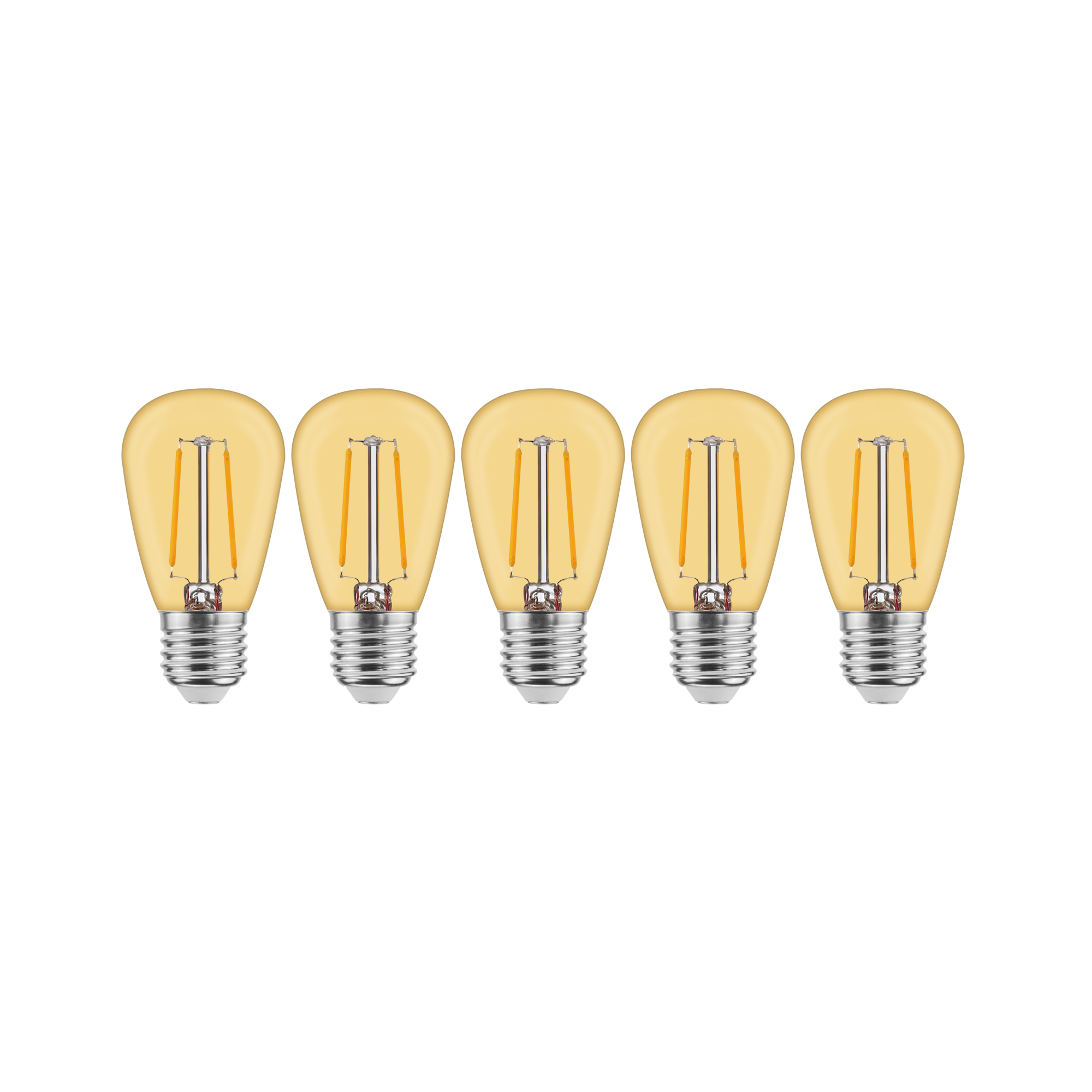 Set da 5 lampadine LED, sferico, ambrato, luce calda, 10W=250LM (equiv ...