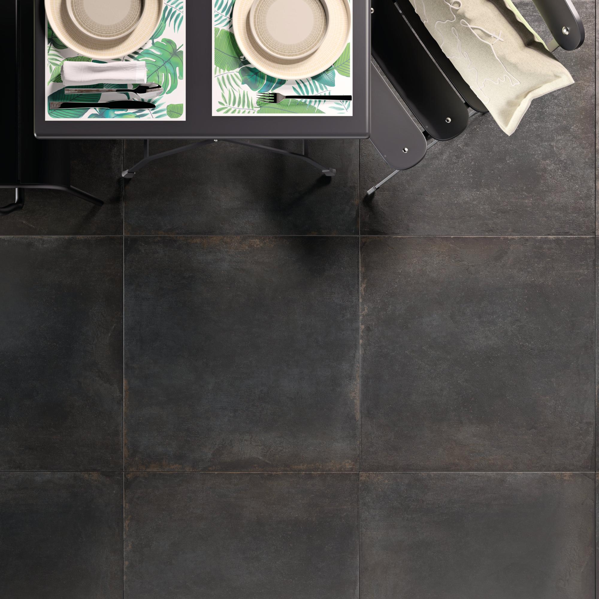Piastrella da pavimento Metal Now Acciaio Brunito per interno, 60x60 cm ...