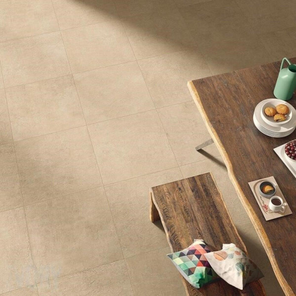 Piastrella da pavimento e rivestimento Concrete Ivory H 61 x L 61 cm ...