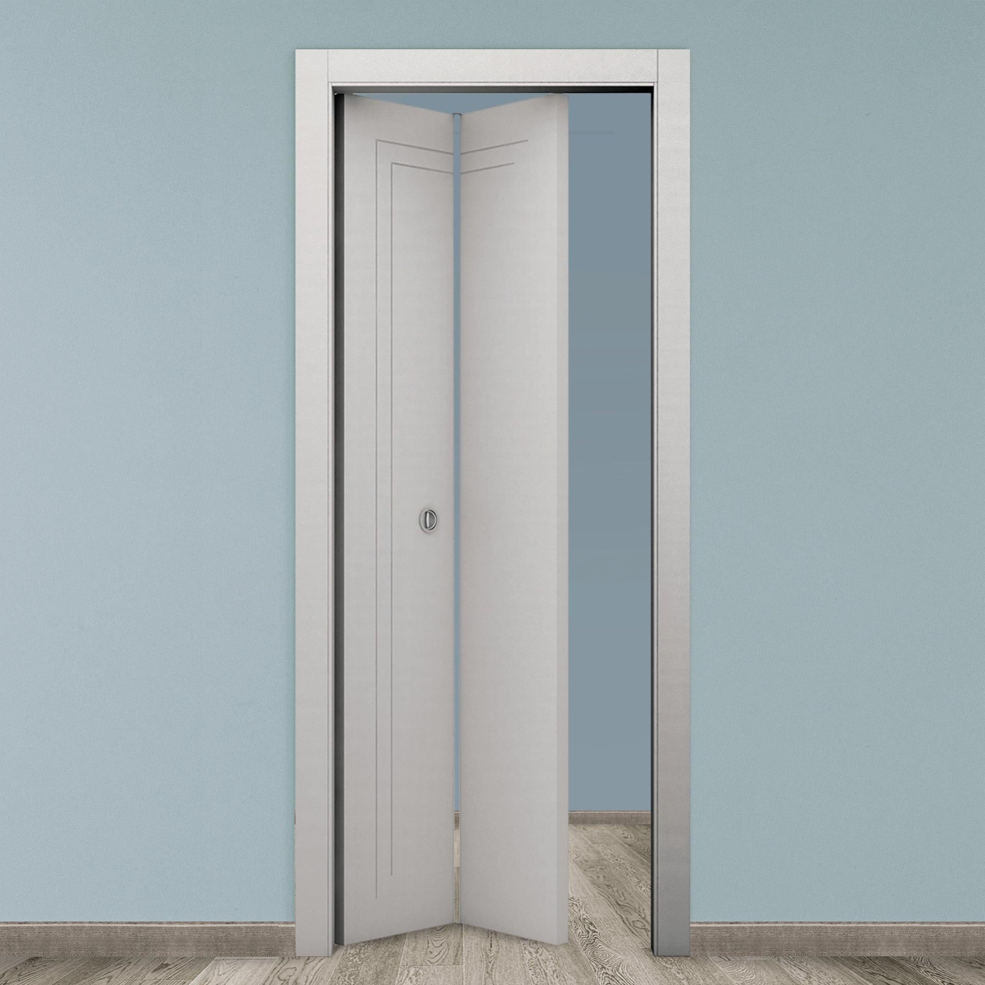 Porta pieghevole a libro simmetrica Angles grigio L 70 x H 210 cm ...