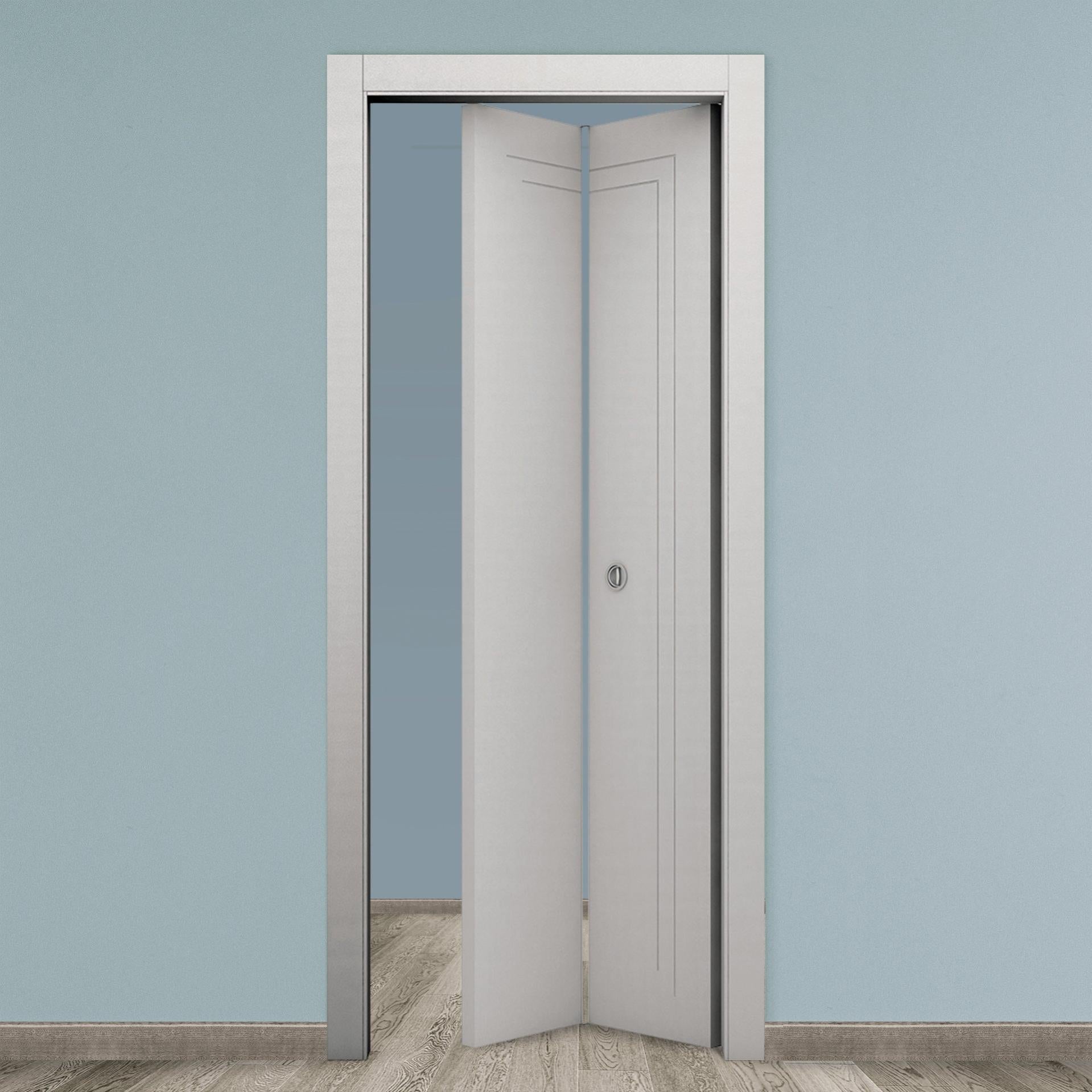 Porta pieghevole a libro simmetrica Angles grigio L 80 x H 210 cm ...