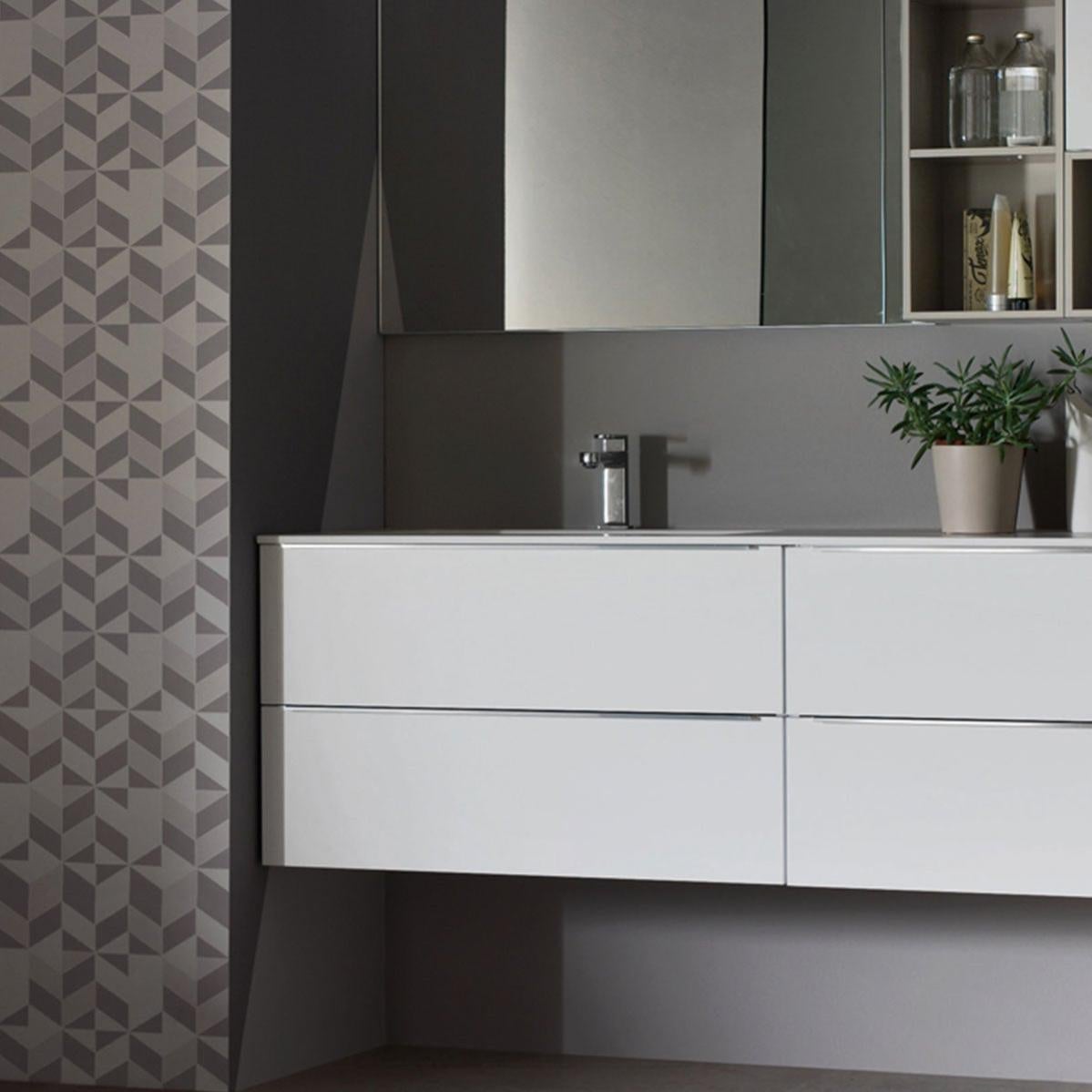 Base per mobile bagno2 cassetti L 120 x P 37 x H 50 cm bianco | Leroy ...