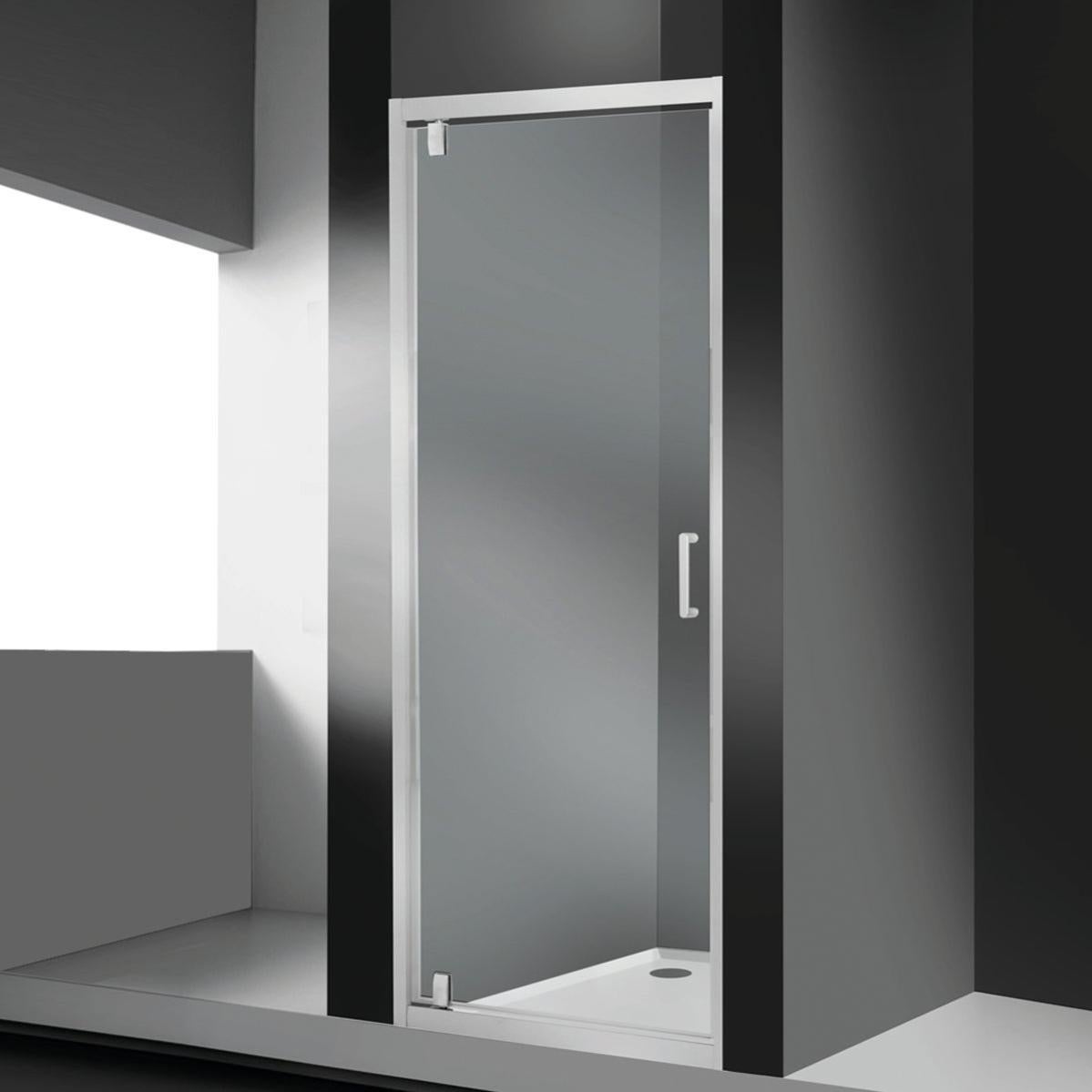 Box doccia angolare con porta a battente e lato fisso rettangolare ...