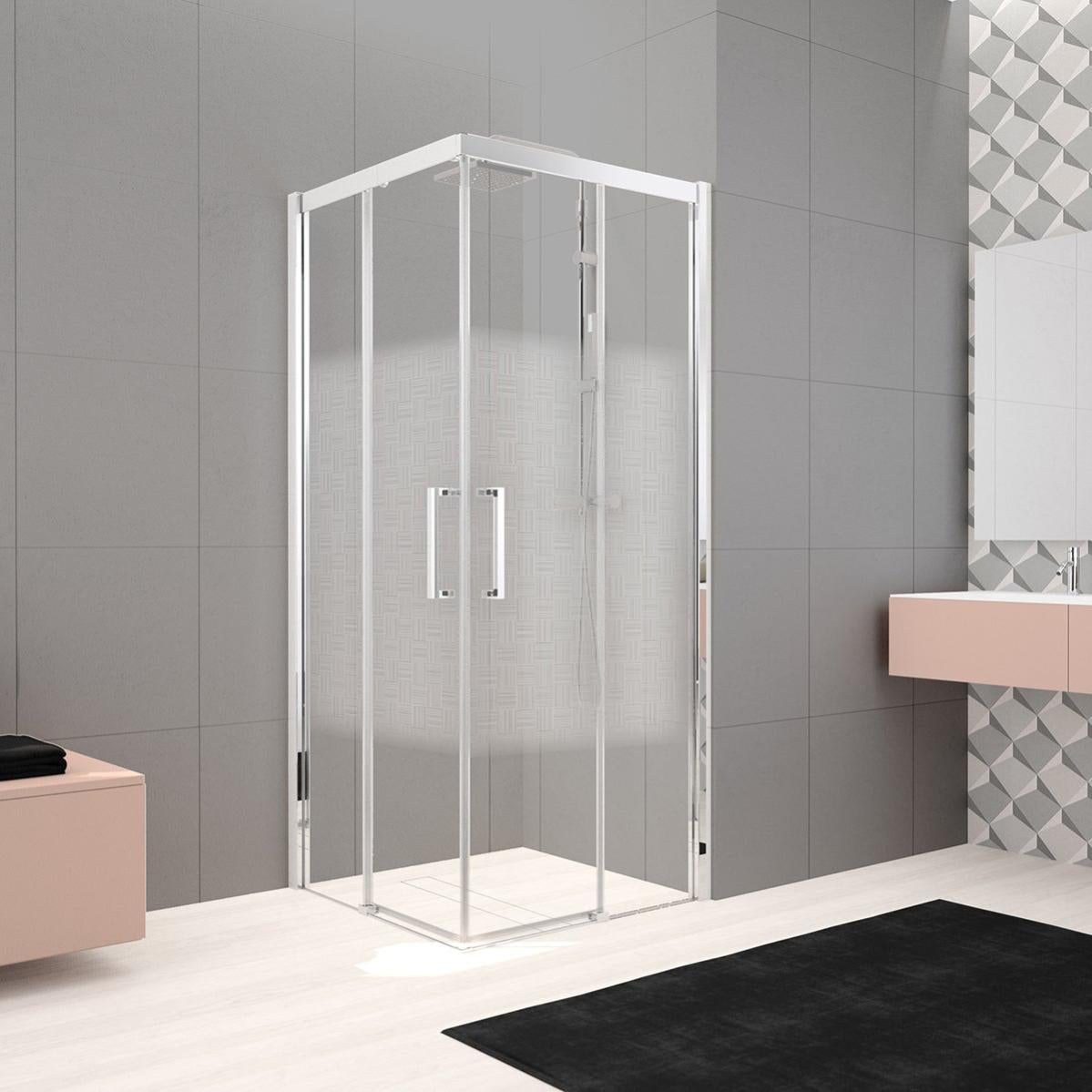 Box doccia rettangolare scorrevole Lead 120 x 70 cm, H 200 cm in vetro ...