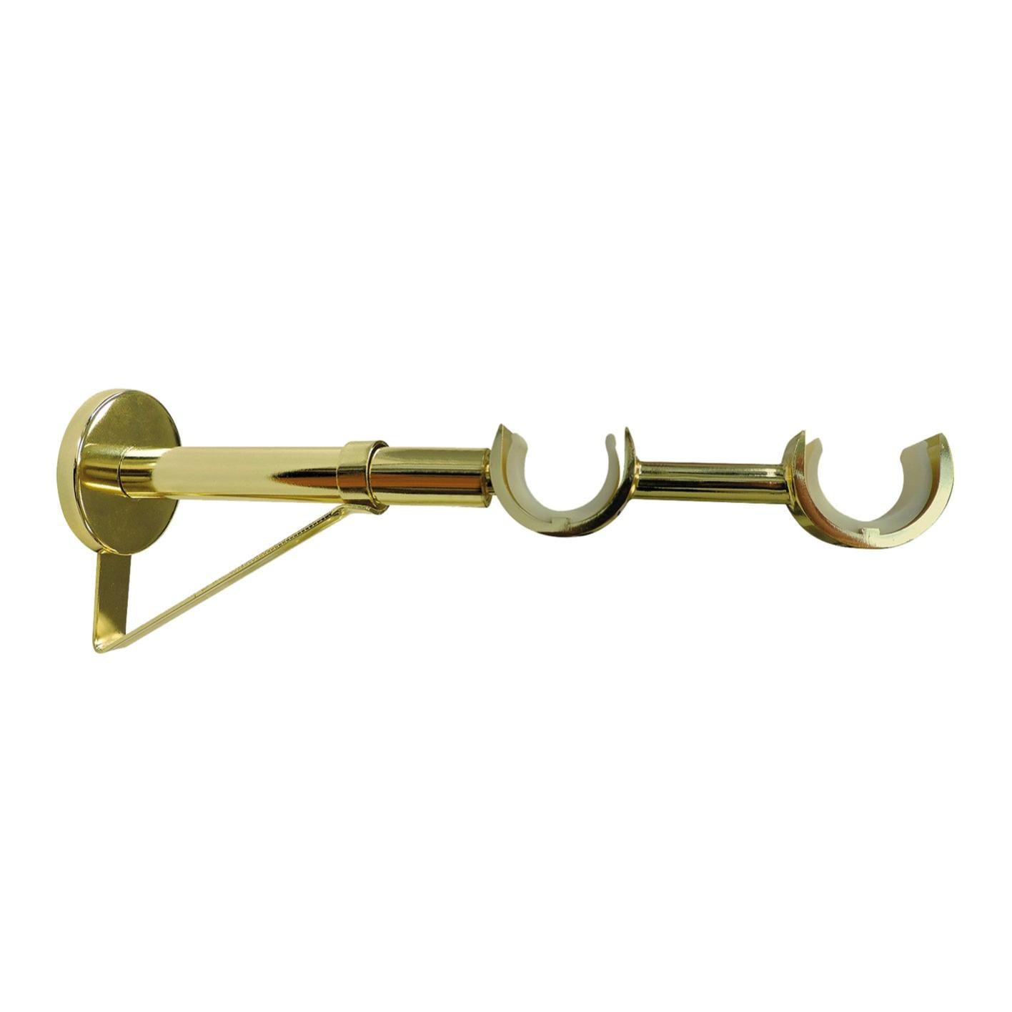 Supporto doppio aperto estensibile Ø28mm Agra in ferro ottone lucido 13 ...