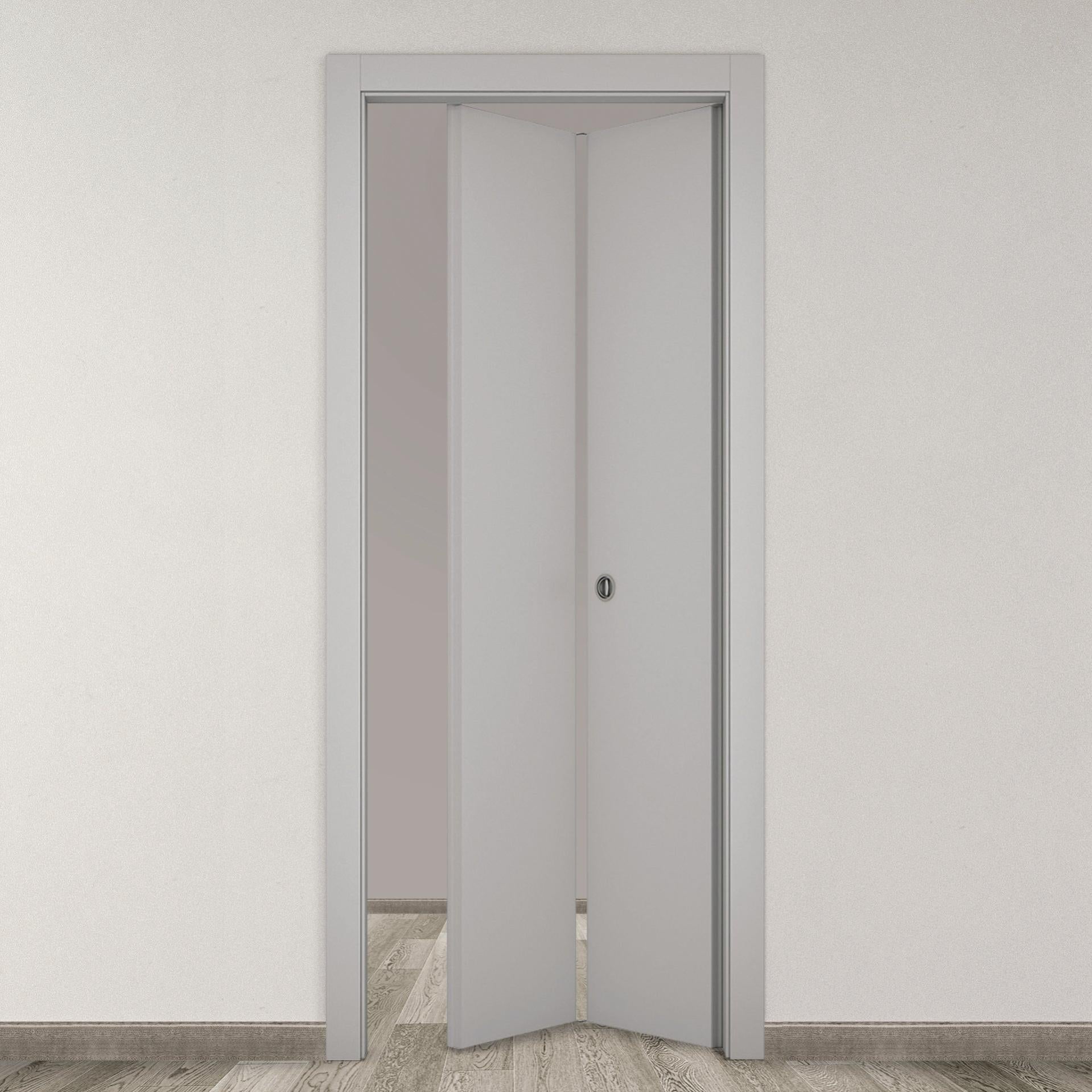Porta pieghevole a libro simmetrica Cinder grigio L 70 x H 210 cm ...
