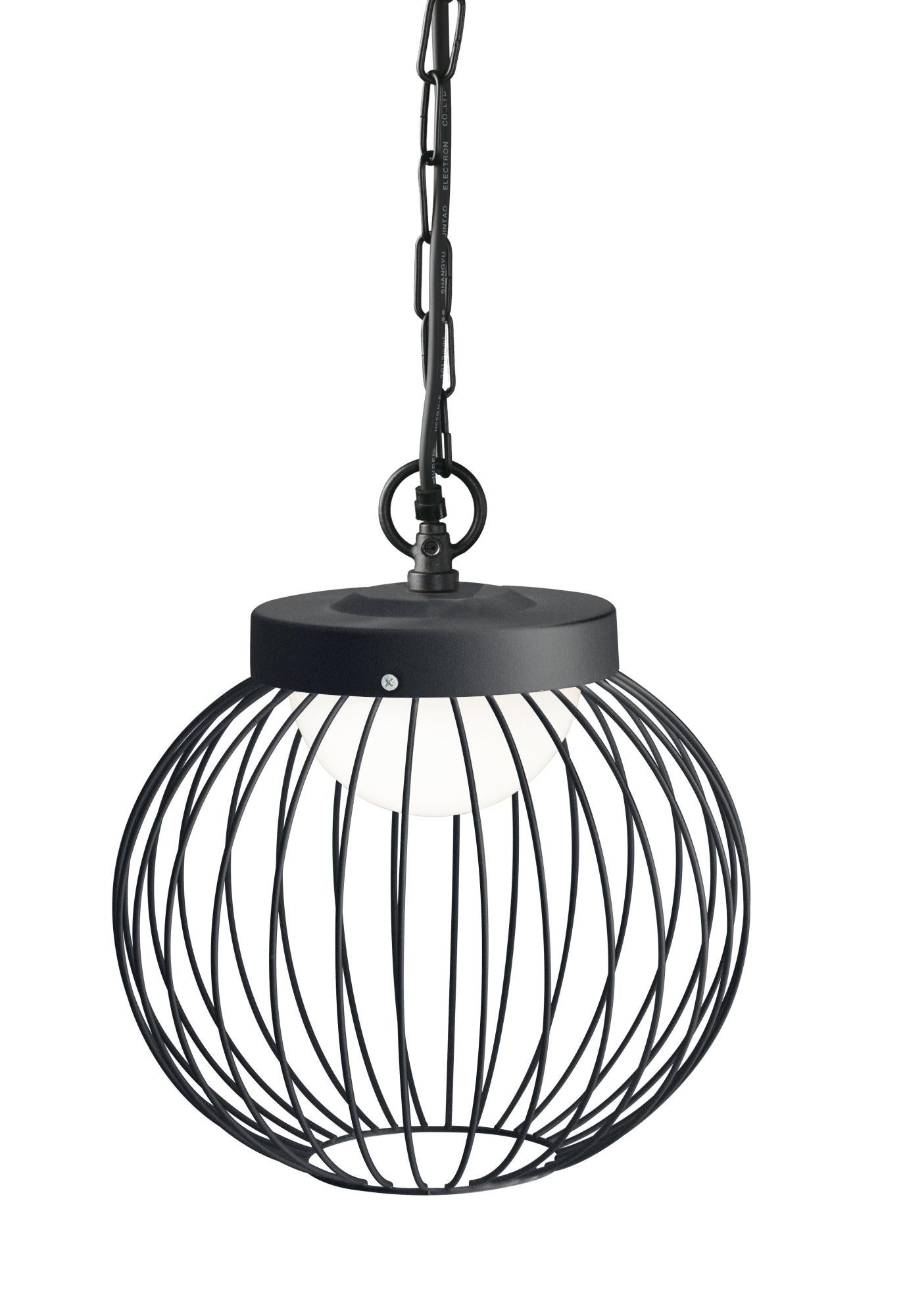 Sospensione Cage LED in alluminio, nero, 20W 1700LM IP65 SOVIL | Leroy ...