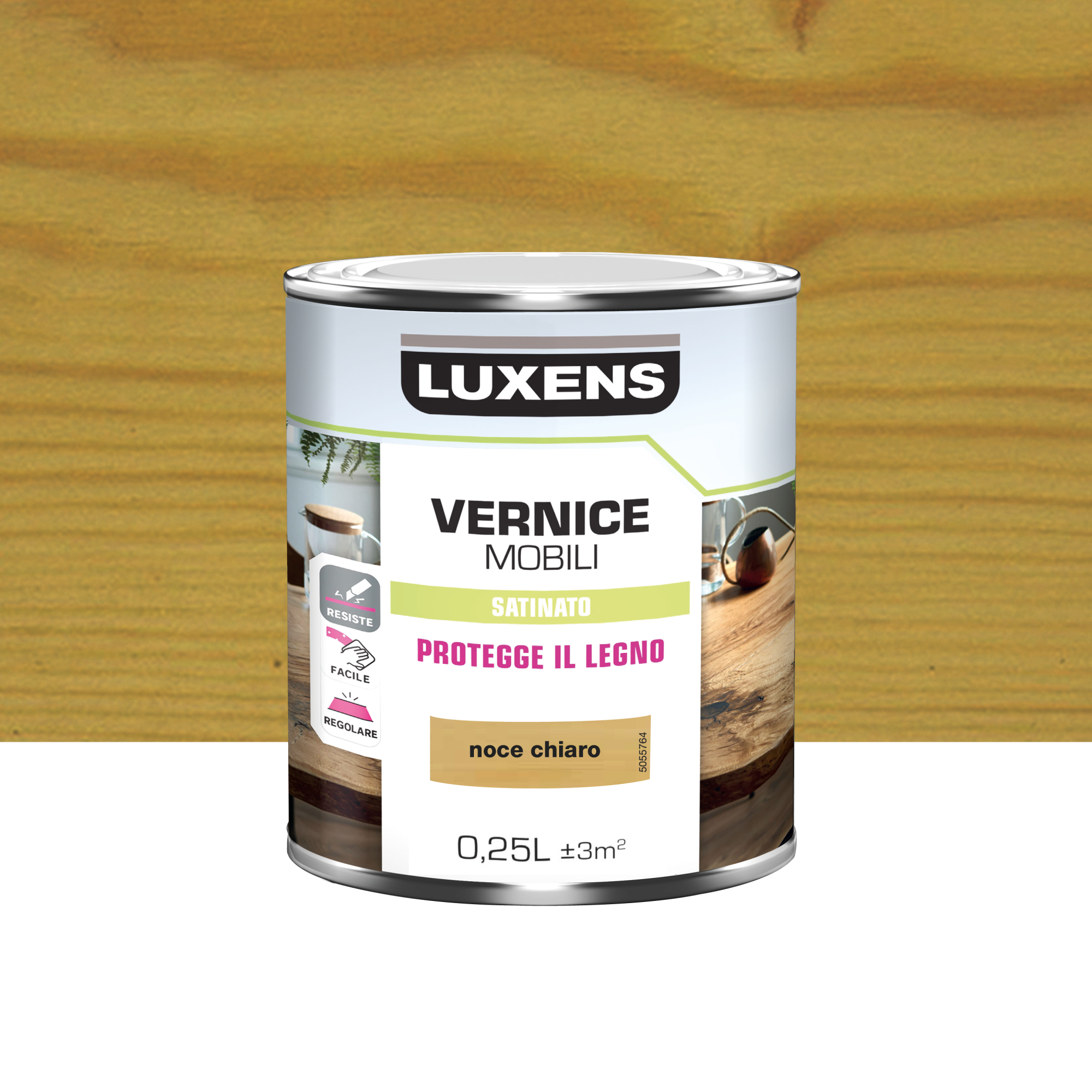 Vernice per legno LUXENS noce chiaro satinato 0.25 lt | Leroy Merlin