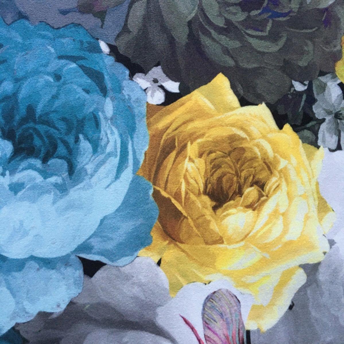 Tessuto al metro Floures azzurro 140 cm | Leroy Merlin