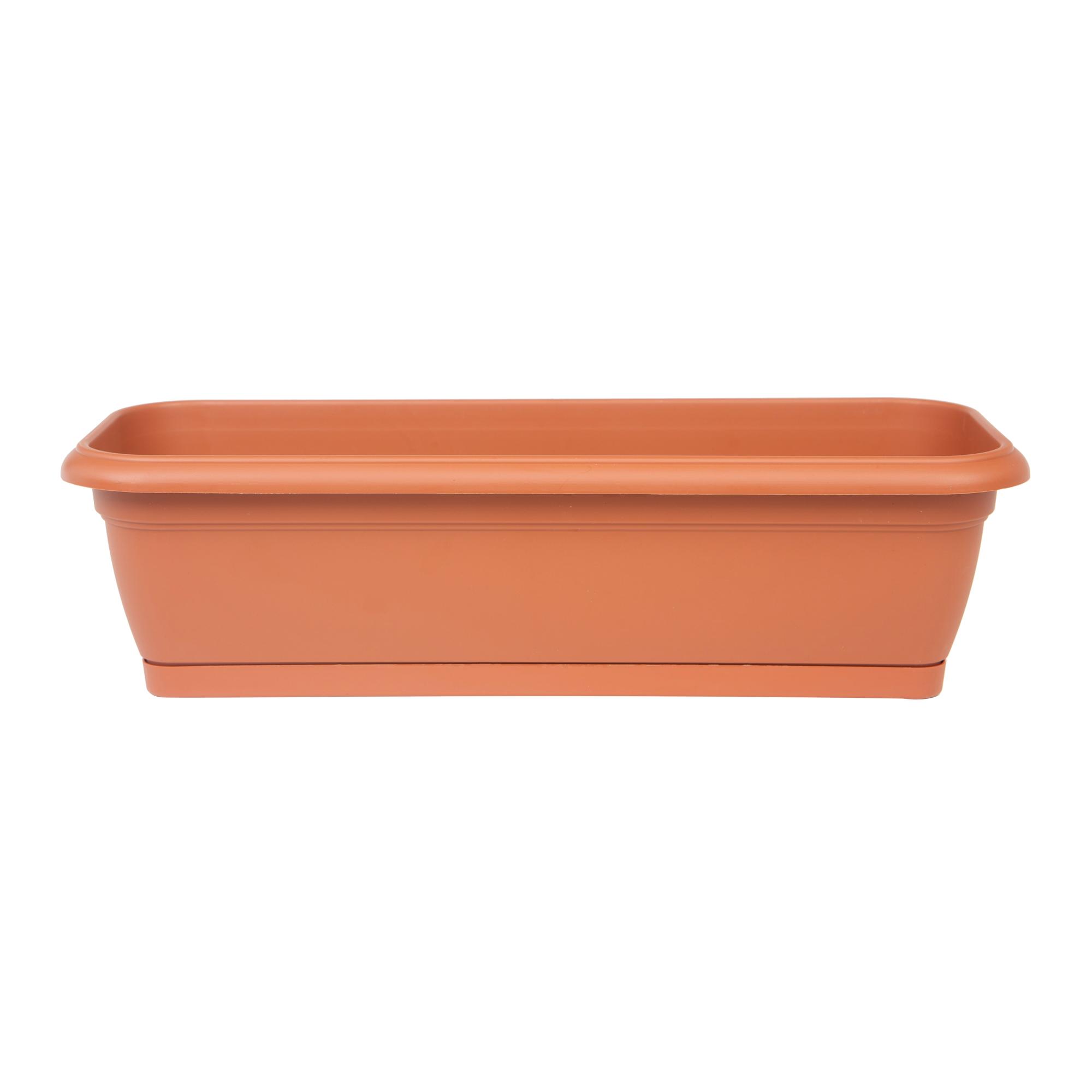 Cassetta portafiori con riserva in plastica colore terracotta H 12 x L 30 | Leroy Merlin
