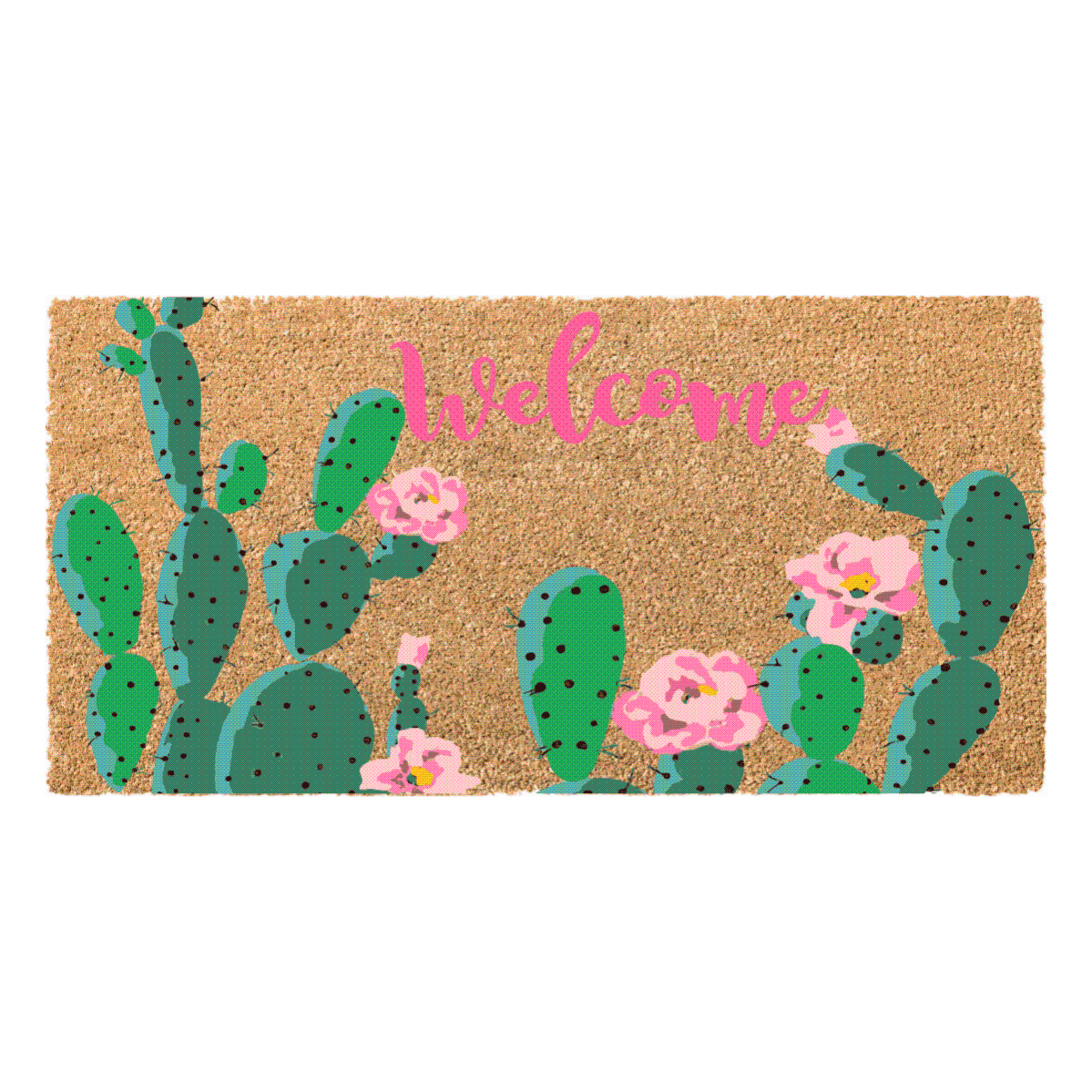 Zerbino Jolly eco Welcome cactus in cocco beige 40x80 cm | Leroy Merlin