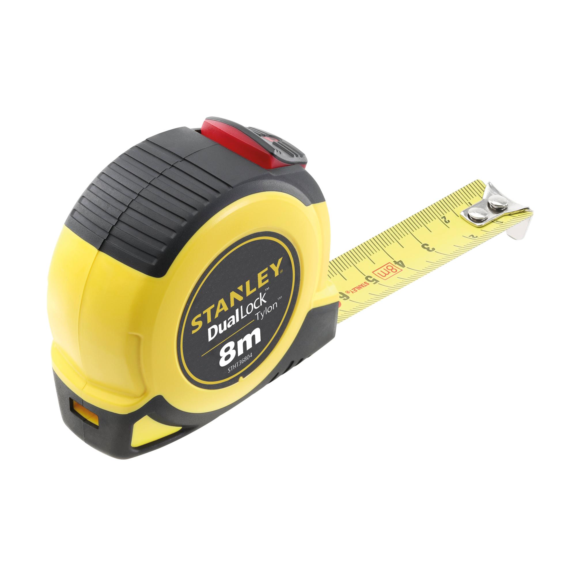Flessometro pieghevole STANLEY Dual Lock acciaio 8 m x 25 mm | Leroy Merlin